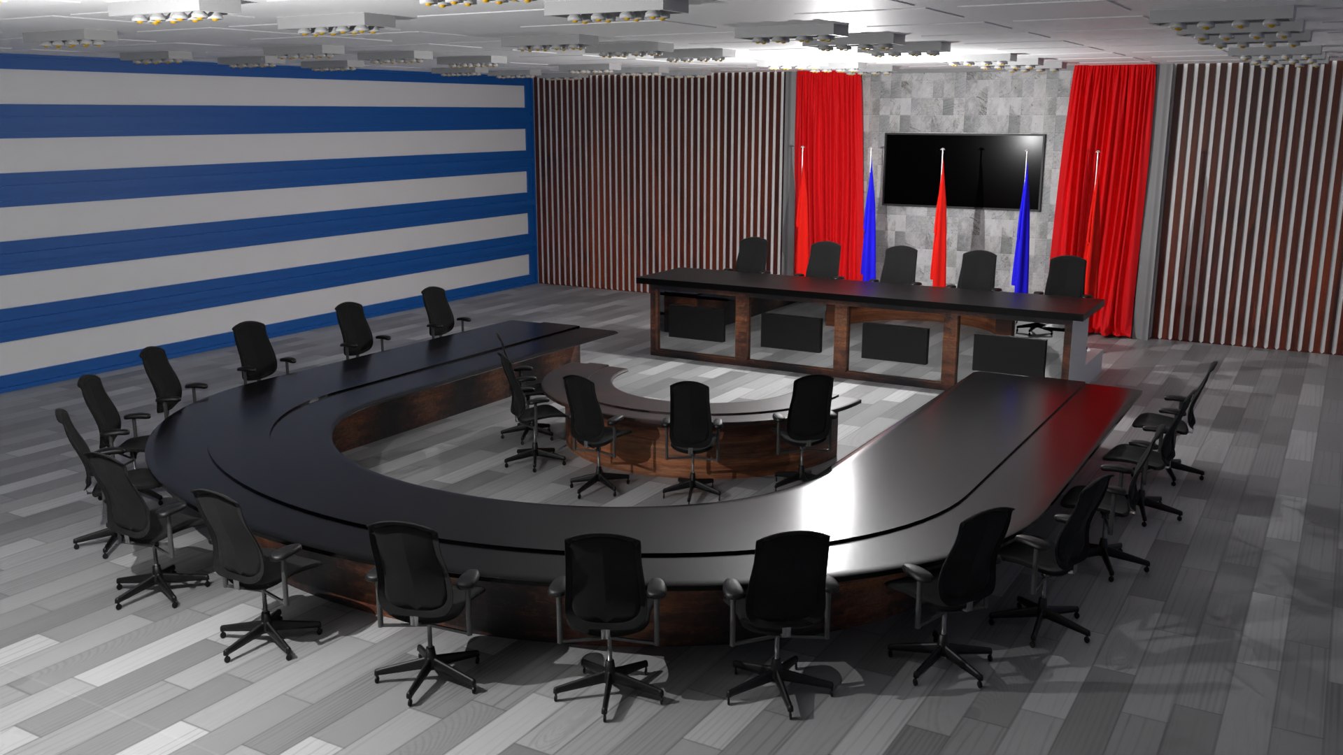 United Nations Security Council Conference Room 3D Model - TurboSquid ...