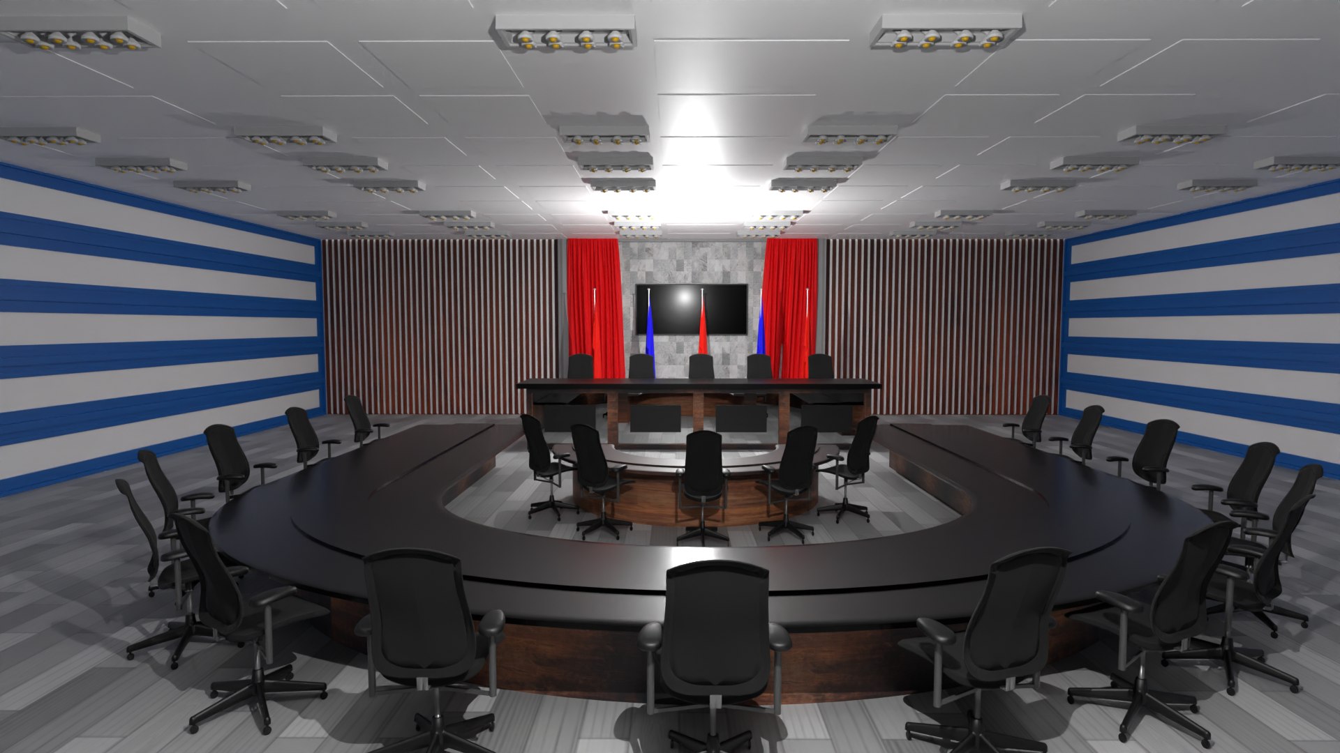 United Nations Security Council Conference Room 3D Model - TurboSquid ...