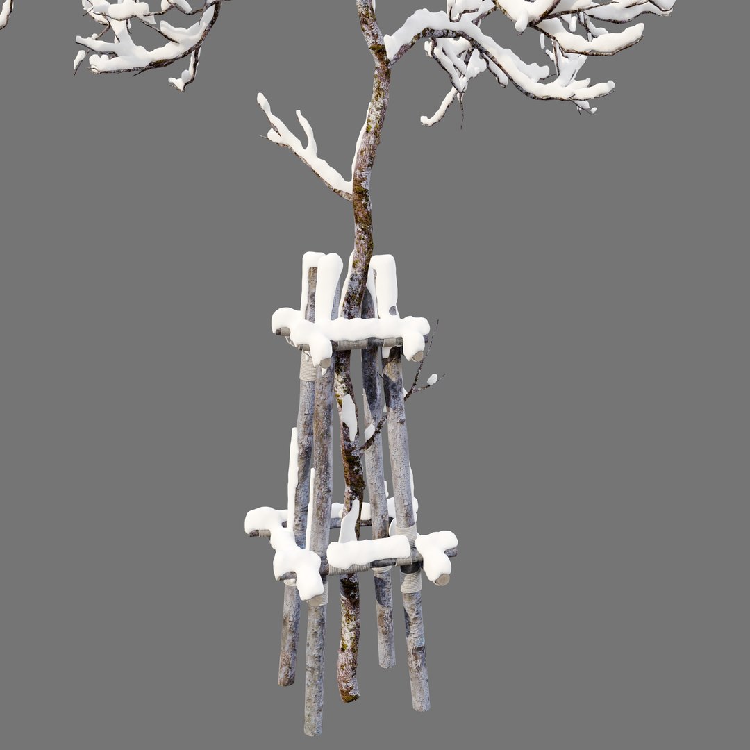 3D Winter young trees - TurboSquid 2042019