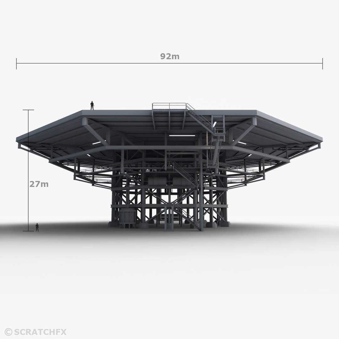 landing platform 3d obj