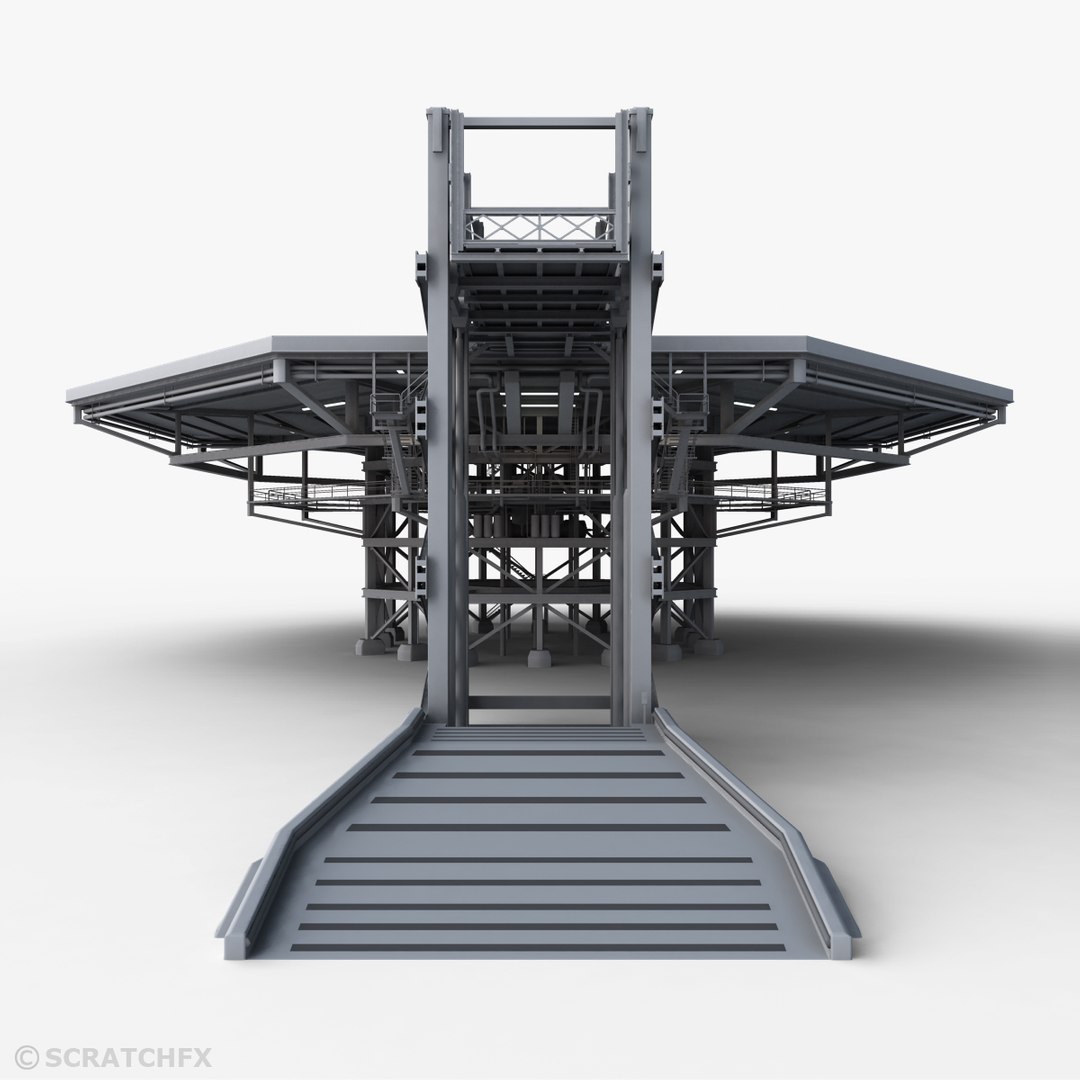 landing platform 3d obj