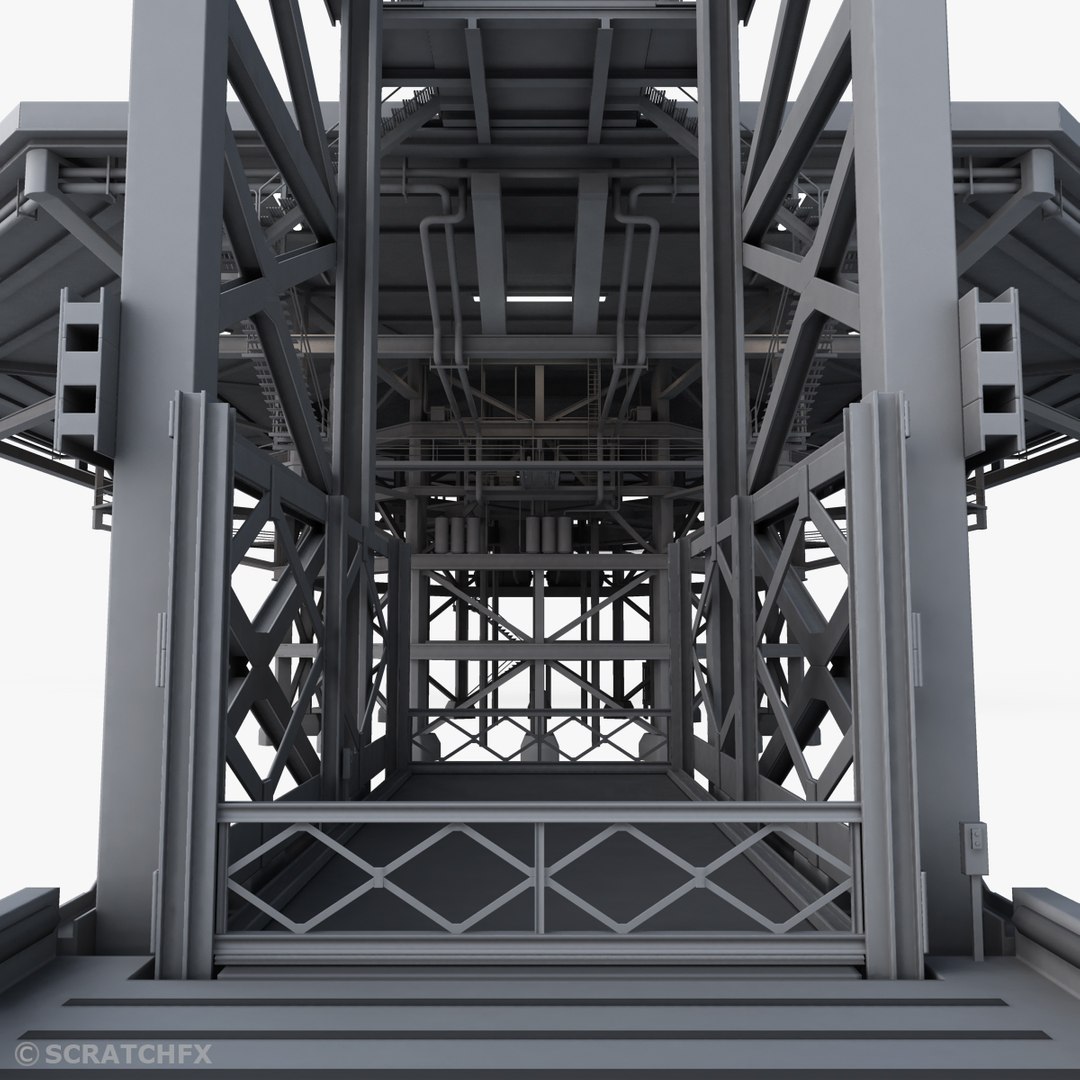 landing platform 3d obj
