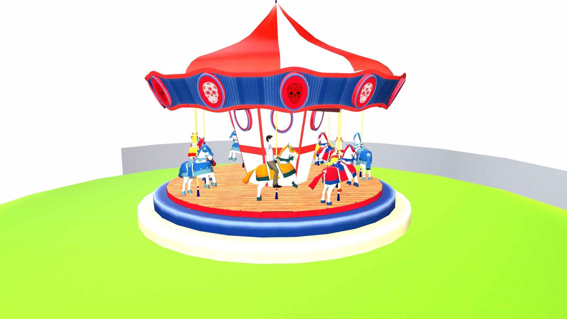 Detailed Horse Carousel 3D - TurboSquid 2358476