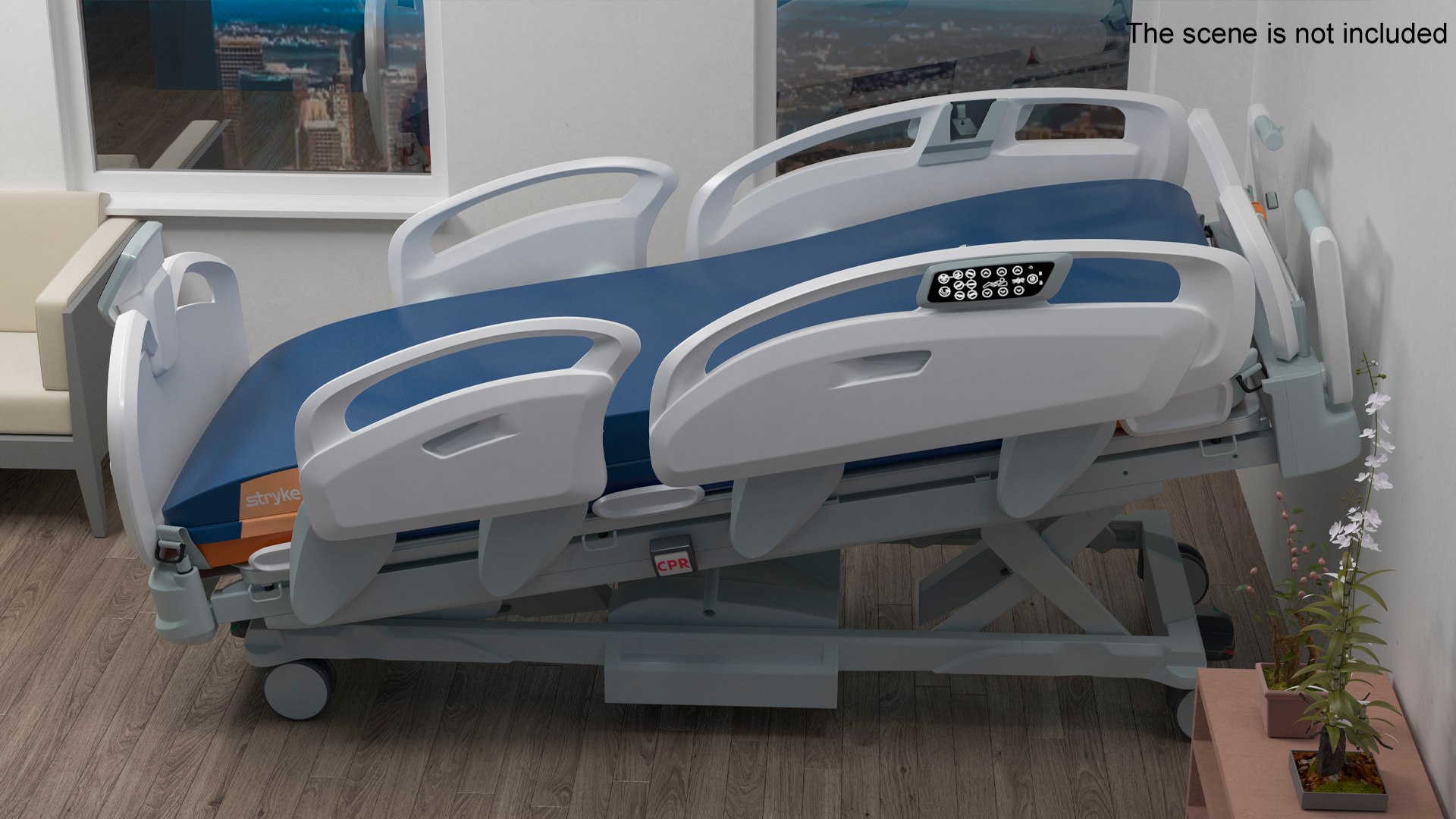 Smart Medical Bed Stryker Trendelenburg Position 3D model - TurboSquid ...