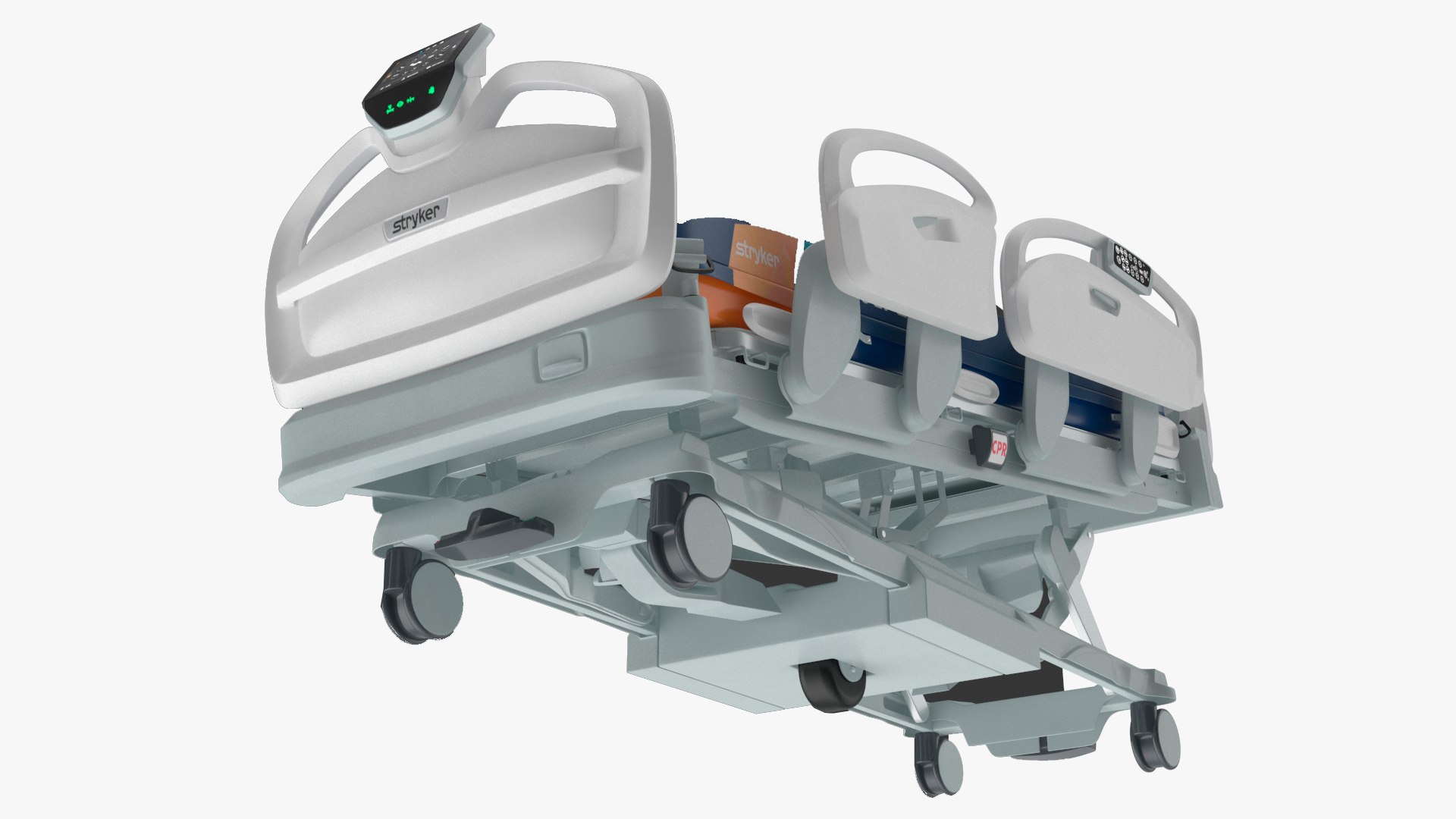 Smart Medical Bed Stryker Trendelenburg Position 3D model - TurboSquid ...