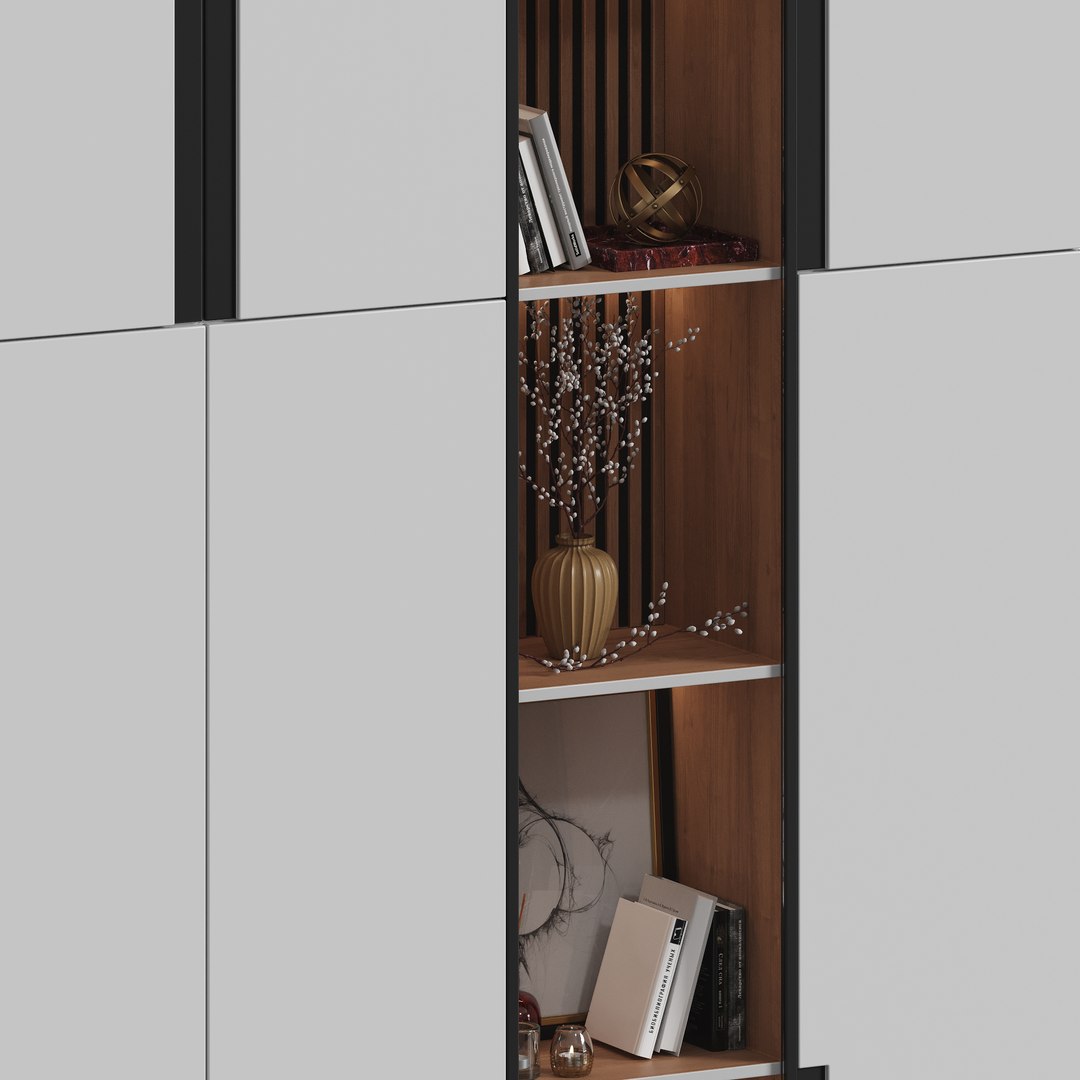Wardrobe With Decor 2 3D Model - TurboSquid 1782705