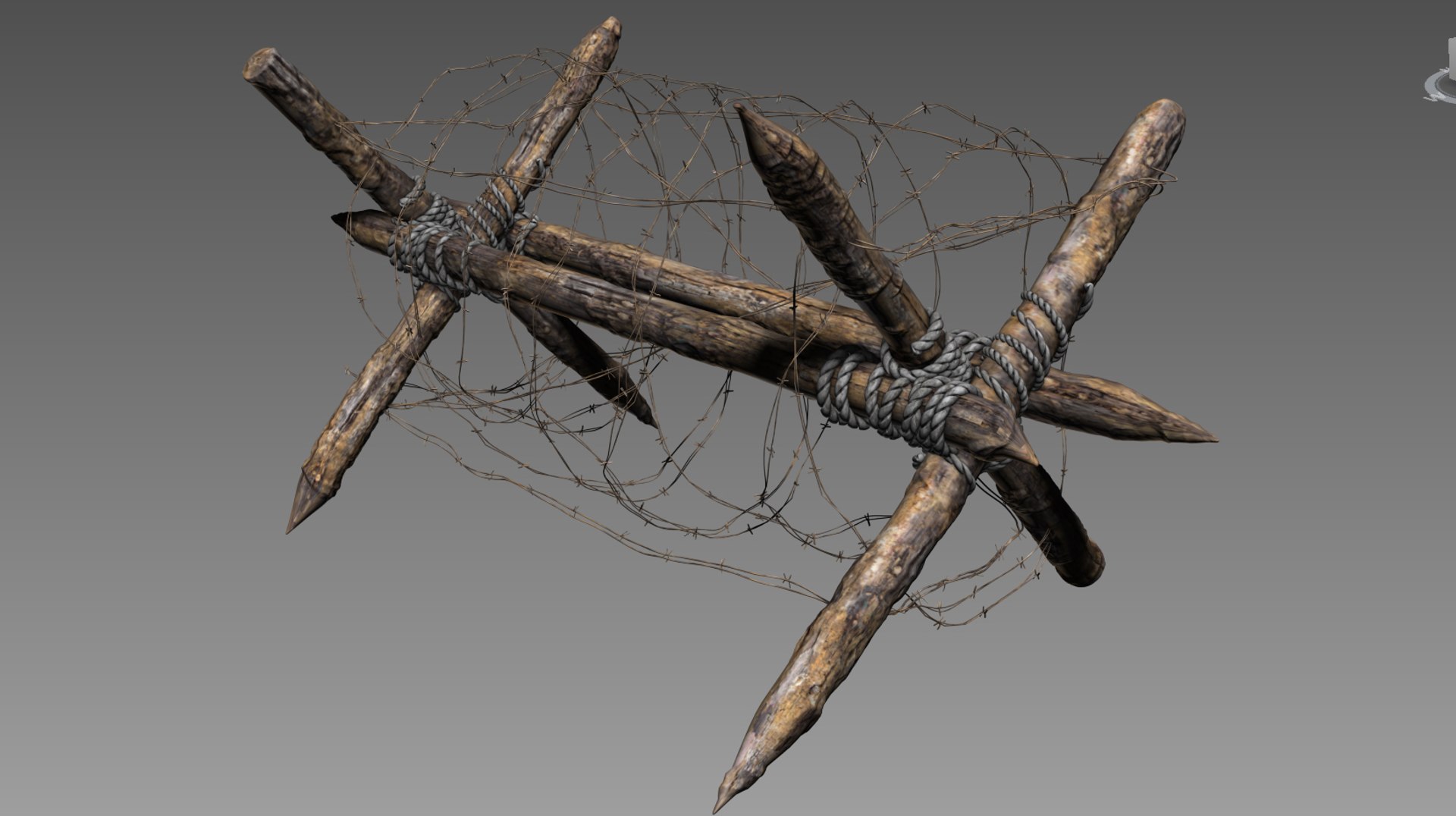 Barbed Wire Obstacle Realistic 3D Model - TurboSquid 1311509