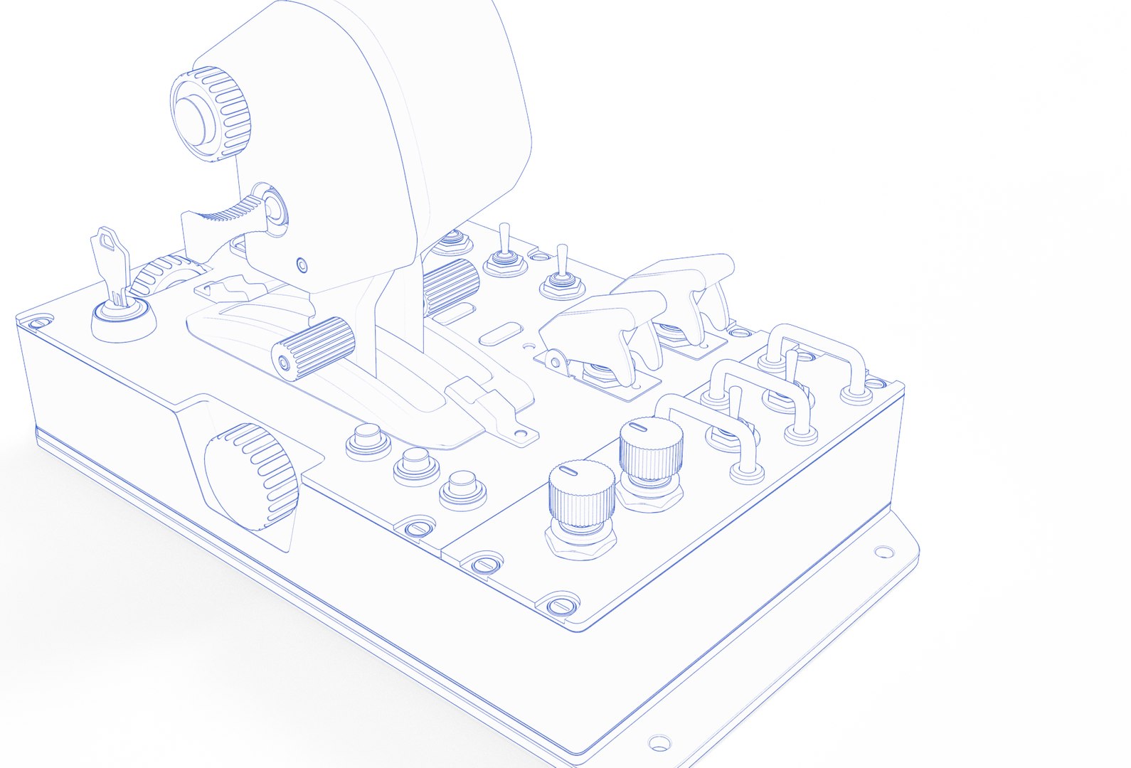 Aircraft control joystick model - TurboSquid 2035908