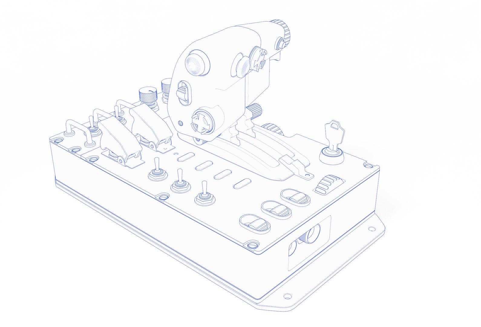 Aircraft control joystick model - TurboSquid 2035908