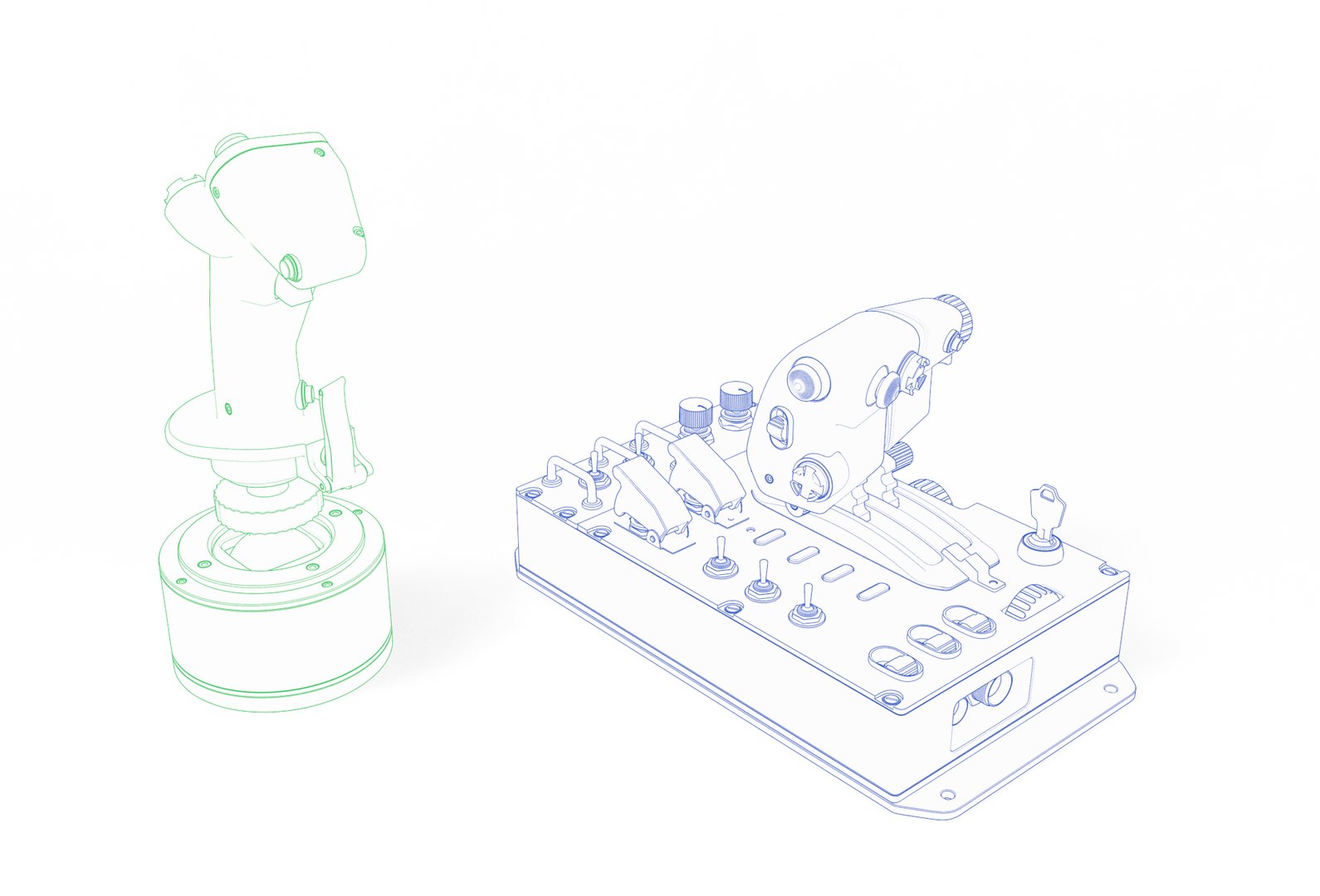 Aircraft control joystick model - TurboSquid 2035908