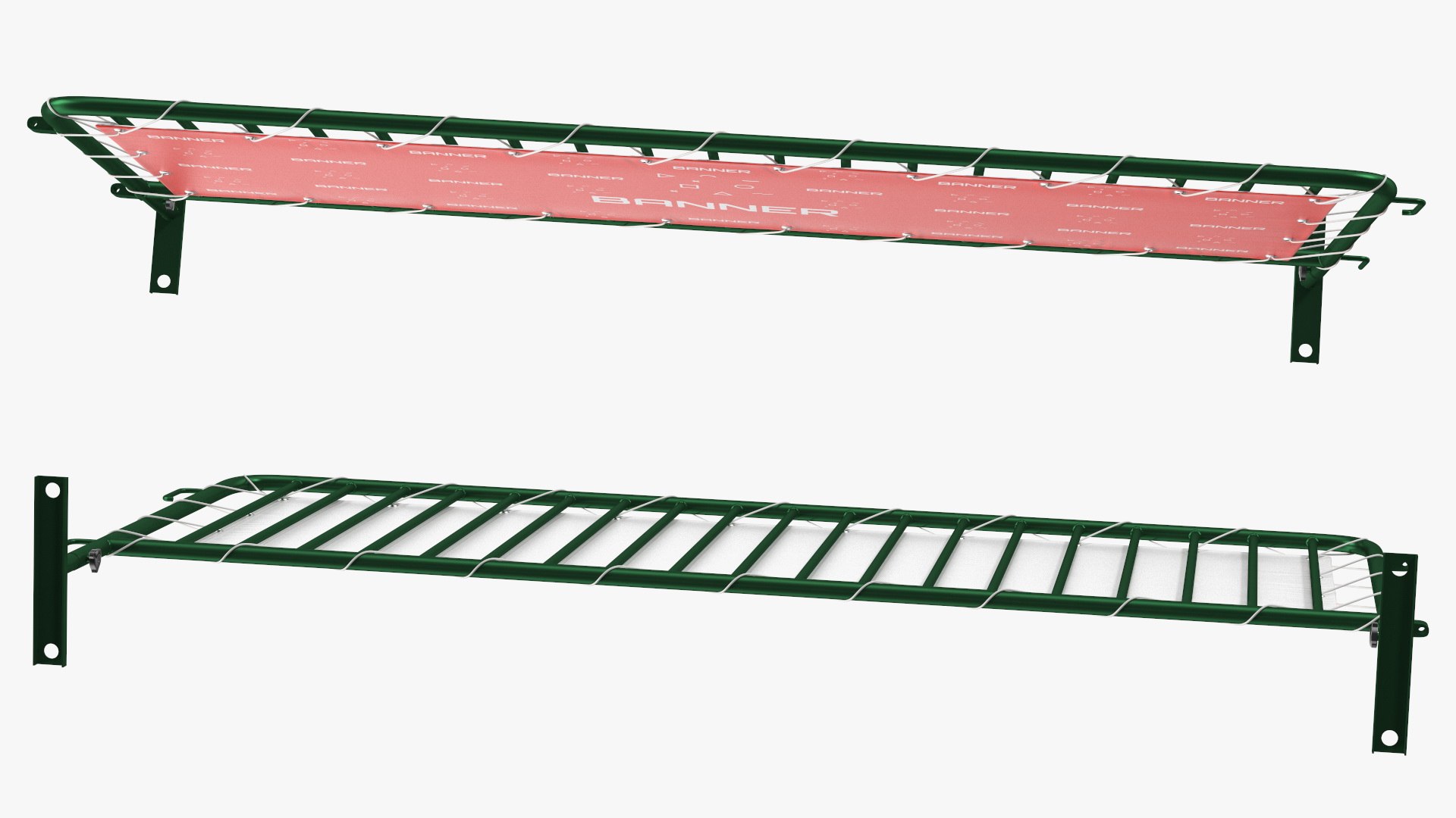 Green Interlocking Steel Barricade With Banner 3D - TurboSquid 2100773