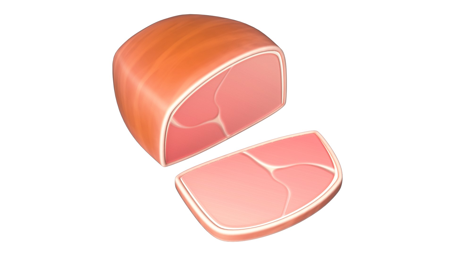Cartoon Ham 3D model - TurboSquid 2078828