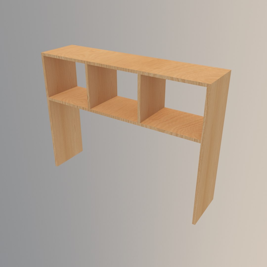 3D Table Shelf 3 Model - TurboSquid 1185336