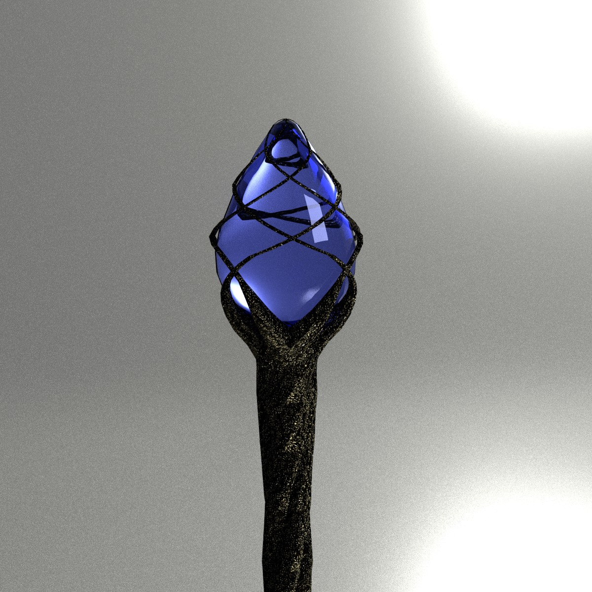 3d staff medieval fantasy model