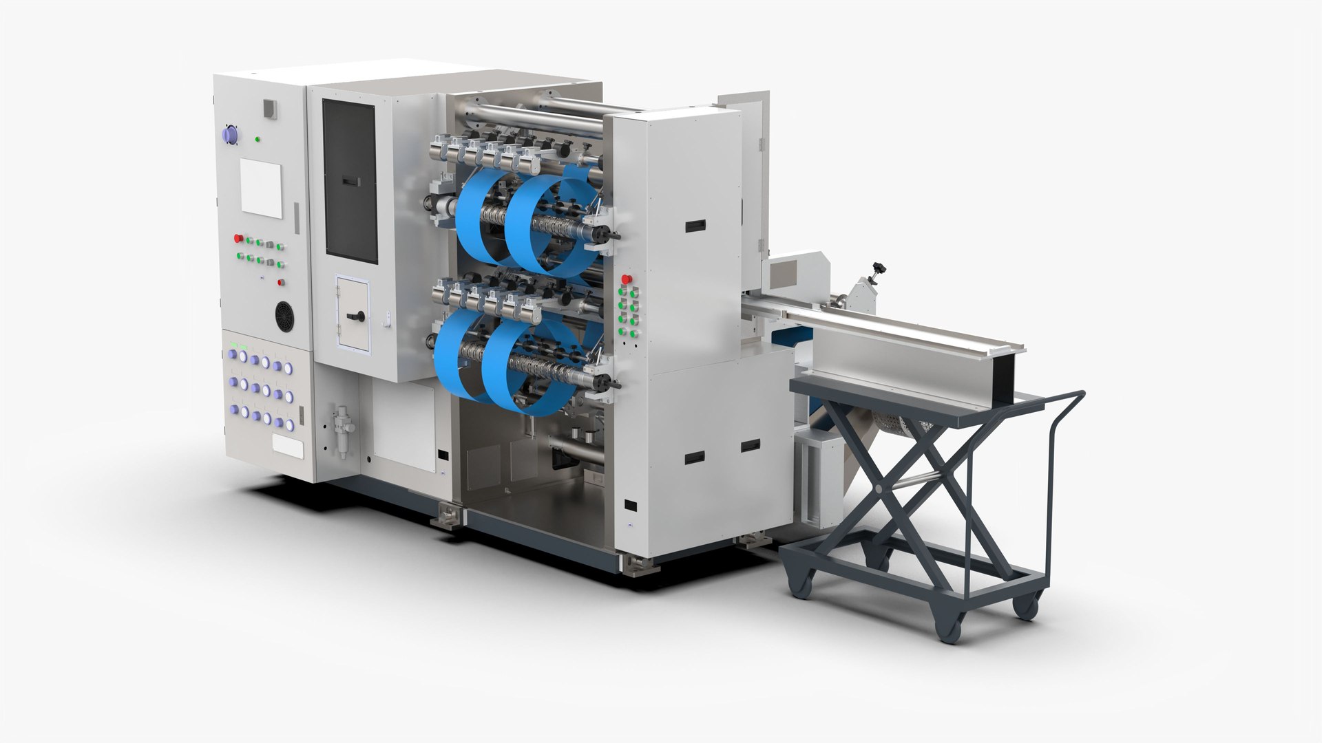 Automatic Lithium Battery Slitting Machine 3D Model - TurboSquid 2015621