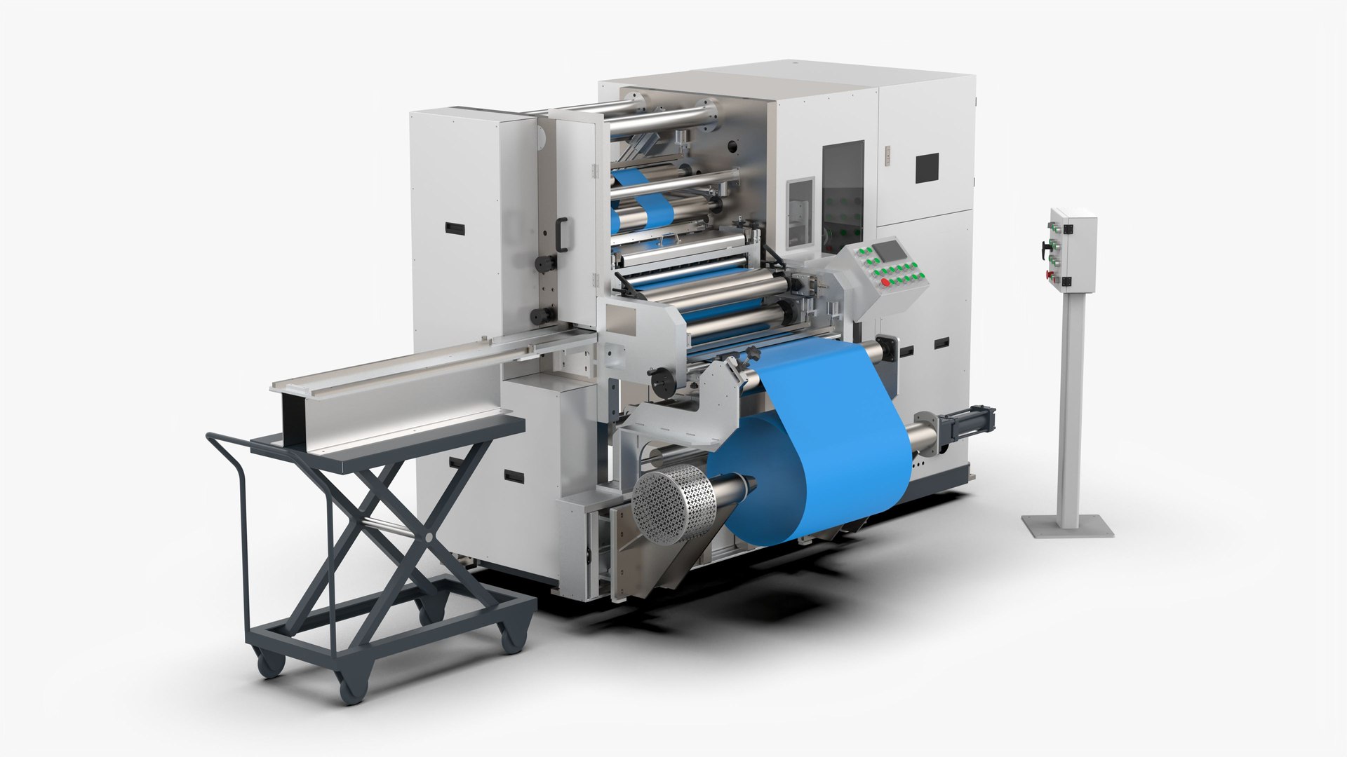 Automatic Lithium Battery Slitting Machine 3D Model - TurboSquid 2015621