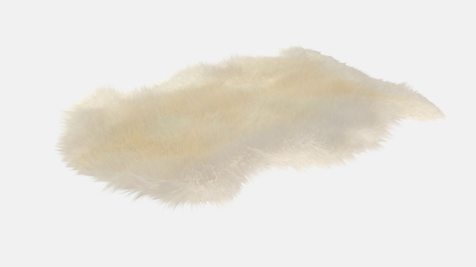 3D Natural Sheepskin Rug Cream Fur Model - TurboSquid 1828892