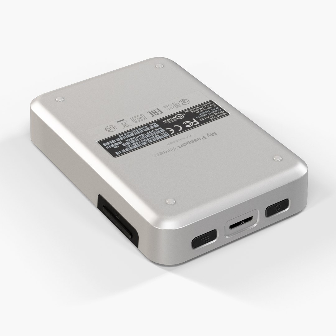 western digital passport wireless 3d obj