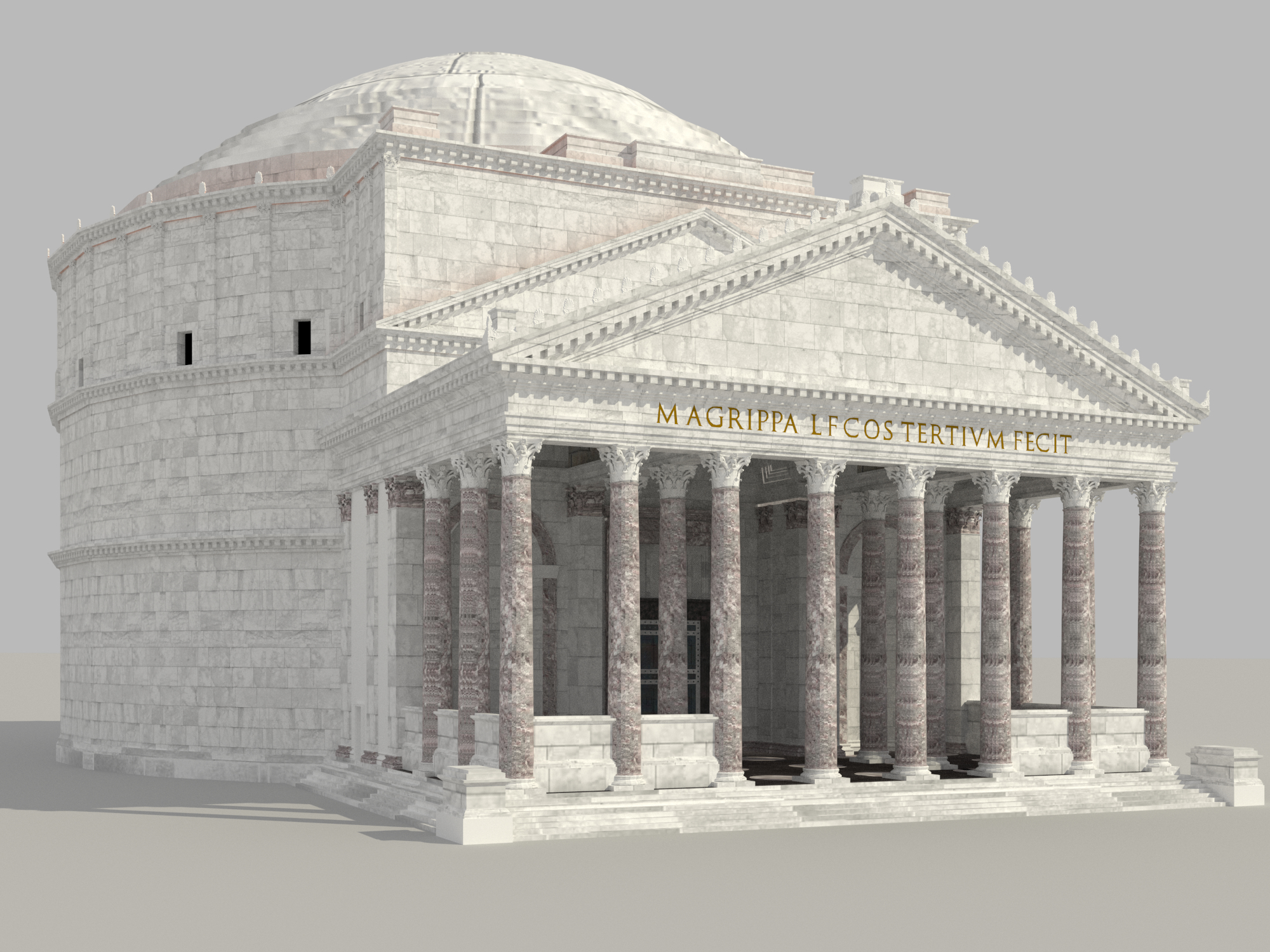 Pantheon temple rome italy 3D - TurboSquid 1205599