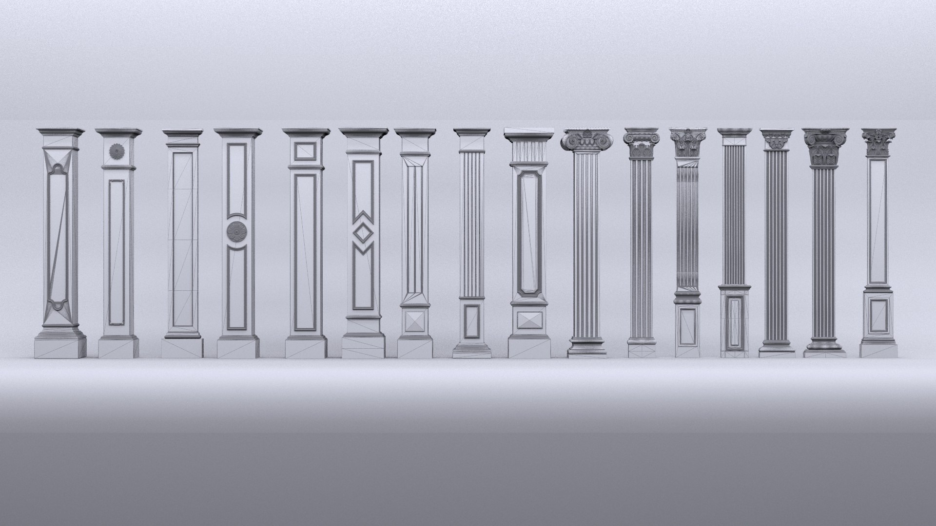 3D Greek Columns Ancient - TurboSquid 1674989