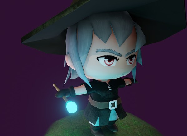 modelo 3d Mago Chibi Rigged Modelo 3D - TurboSquid 1985136