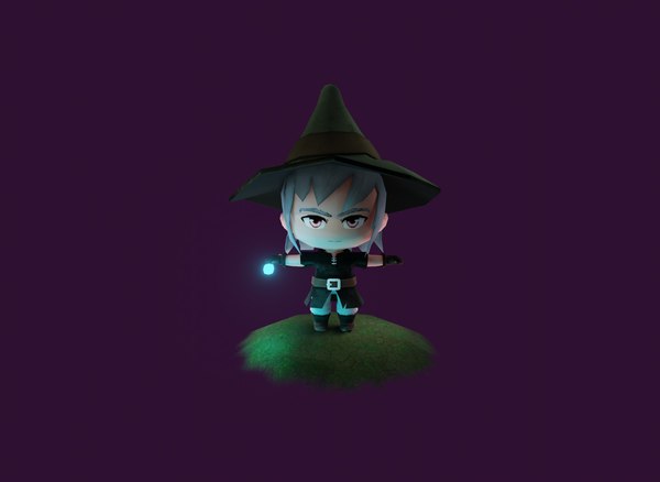 modelo 3d Mago Chibi Rigged Modelo 3D - TurboSquid 1985136