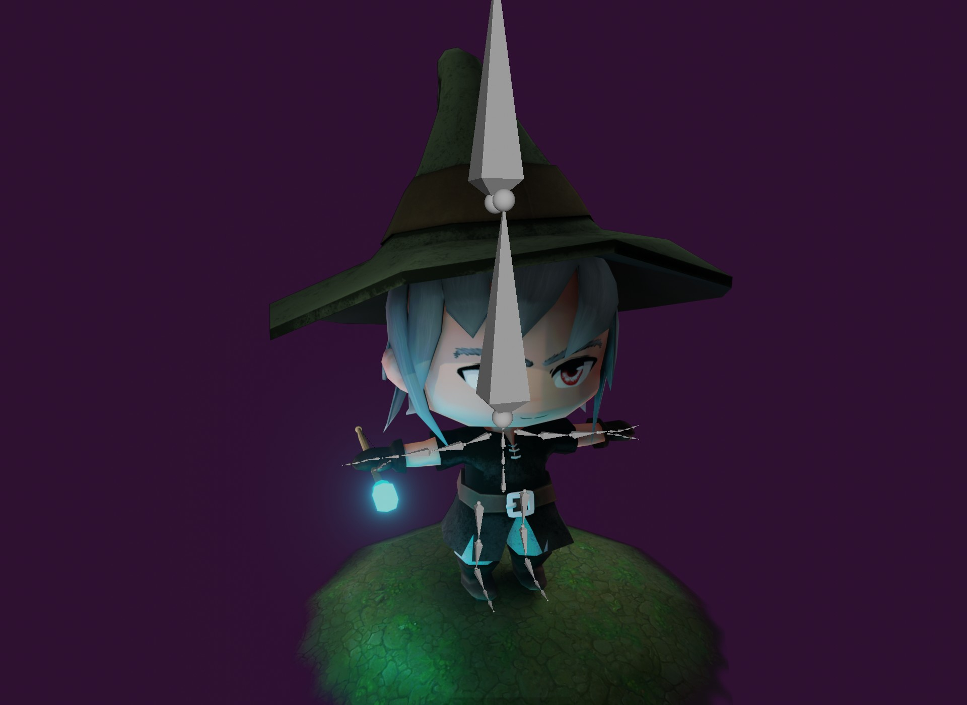 modelo 3d Mago Chibi Rigged Modelo 3D - TurboSquid 1985136