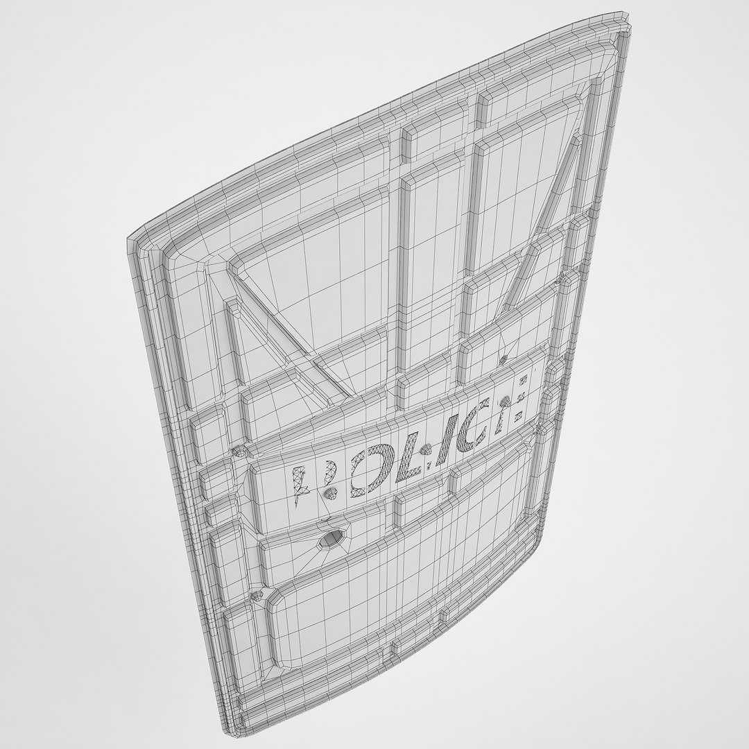 Police Shield 3D Model - TurboSquid 1171832