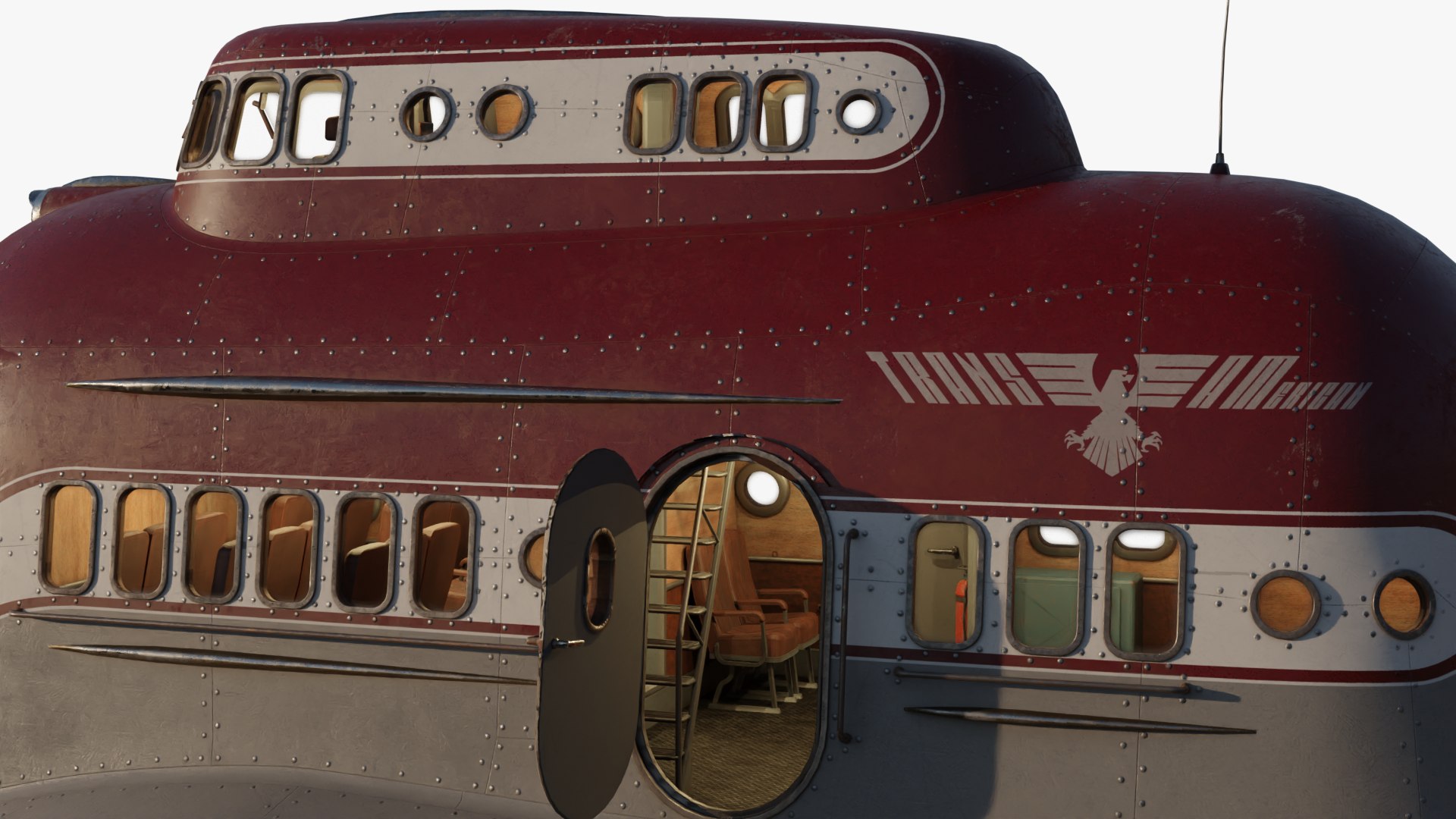 3D Dieselpunk Hovercraft With Complete Interior And PBR Materials ...