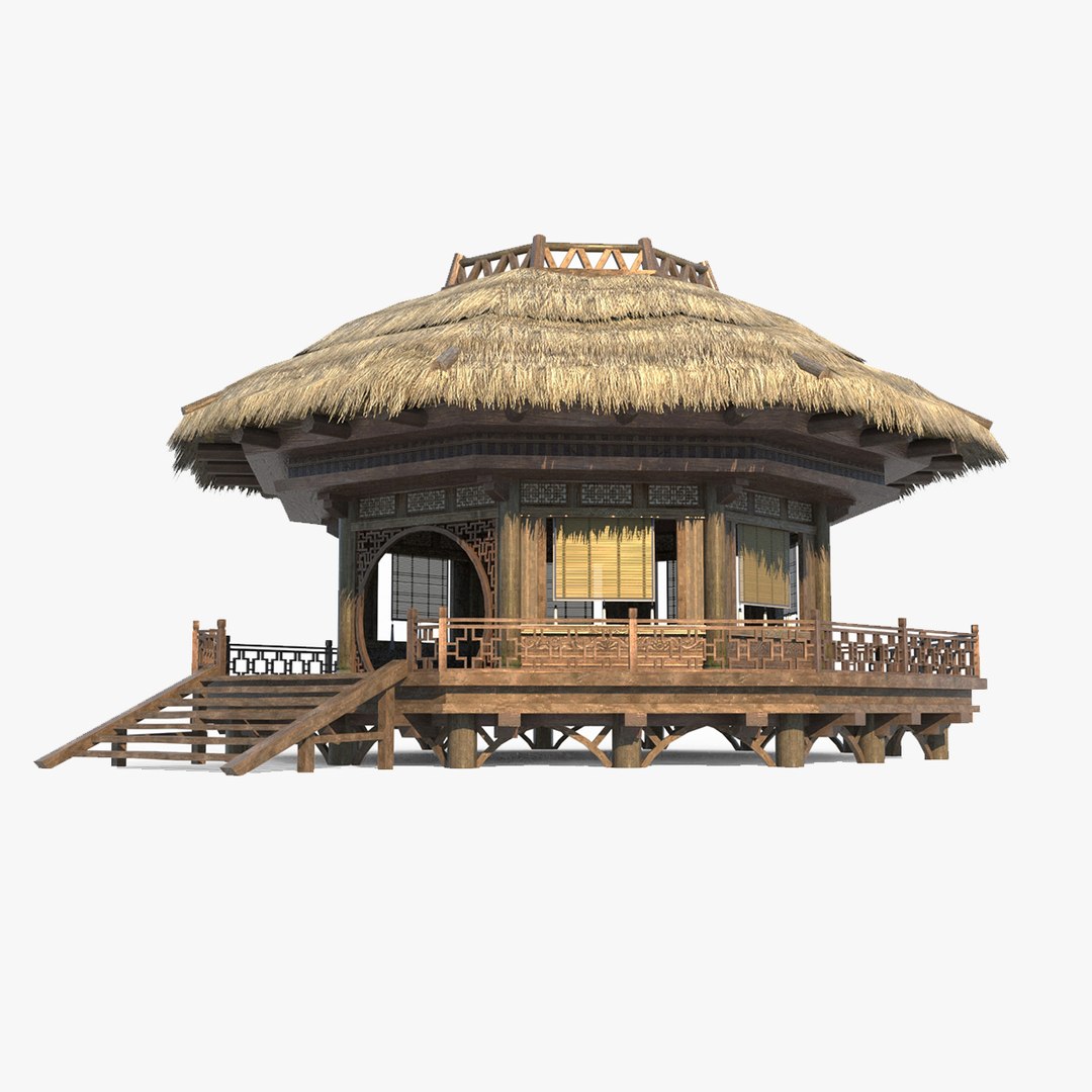 Round Thatched Hut In Ancient Asian Architecture 3D Model - TurboSquid ...