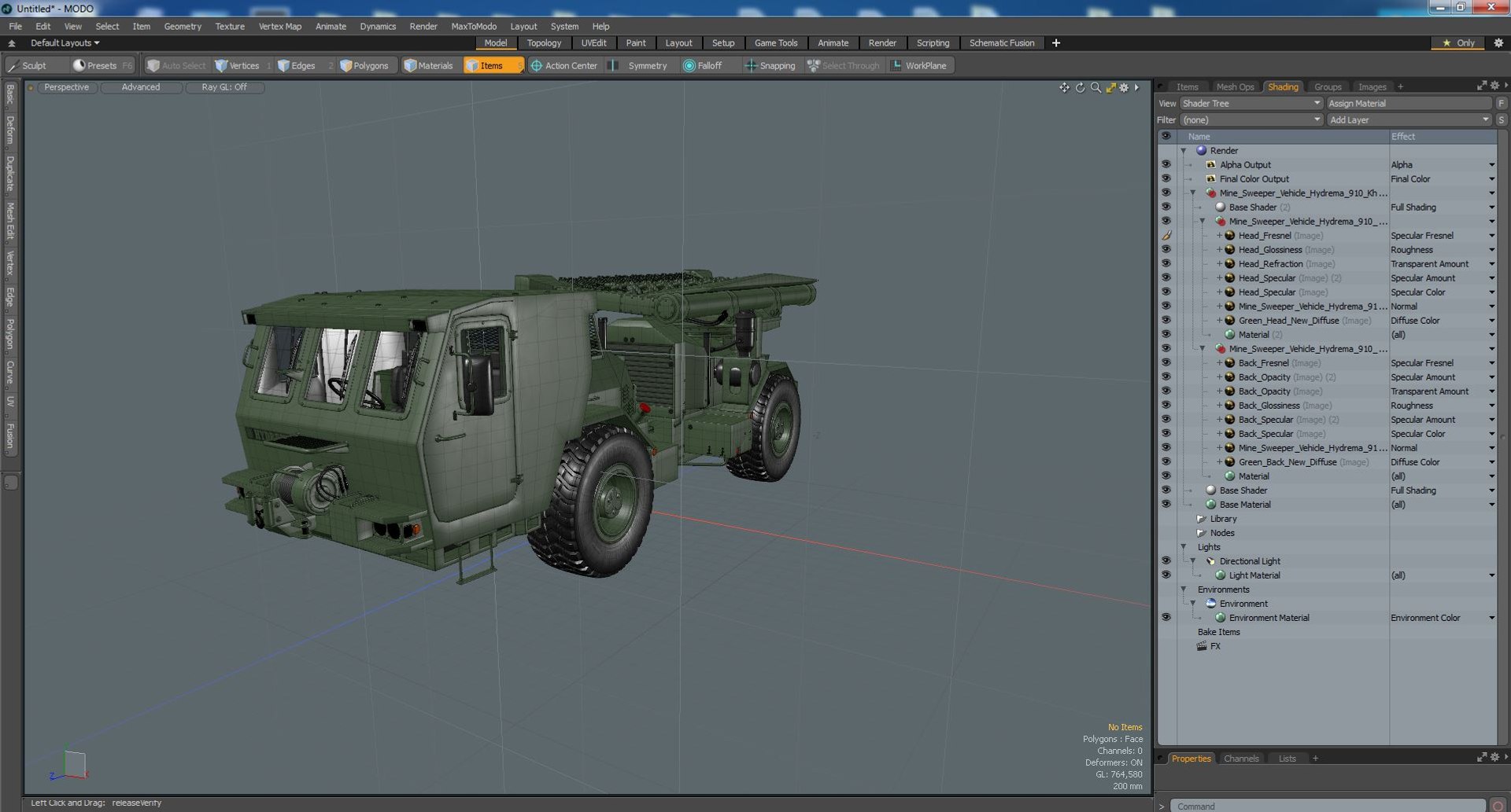 Mine Sweeper Vehicle Hydrema 910 Khaki 3D Model - TurboSquid 2097549