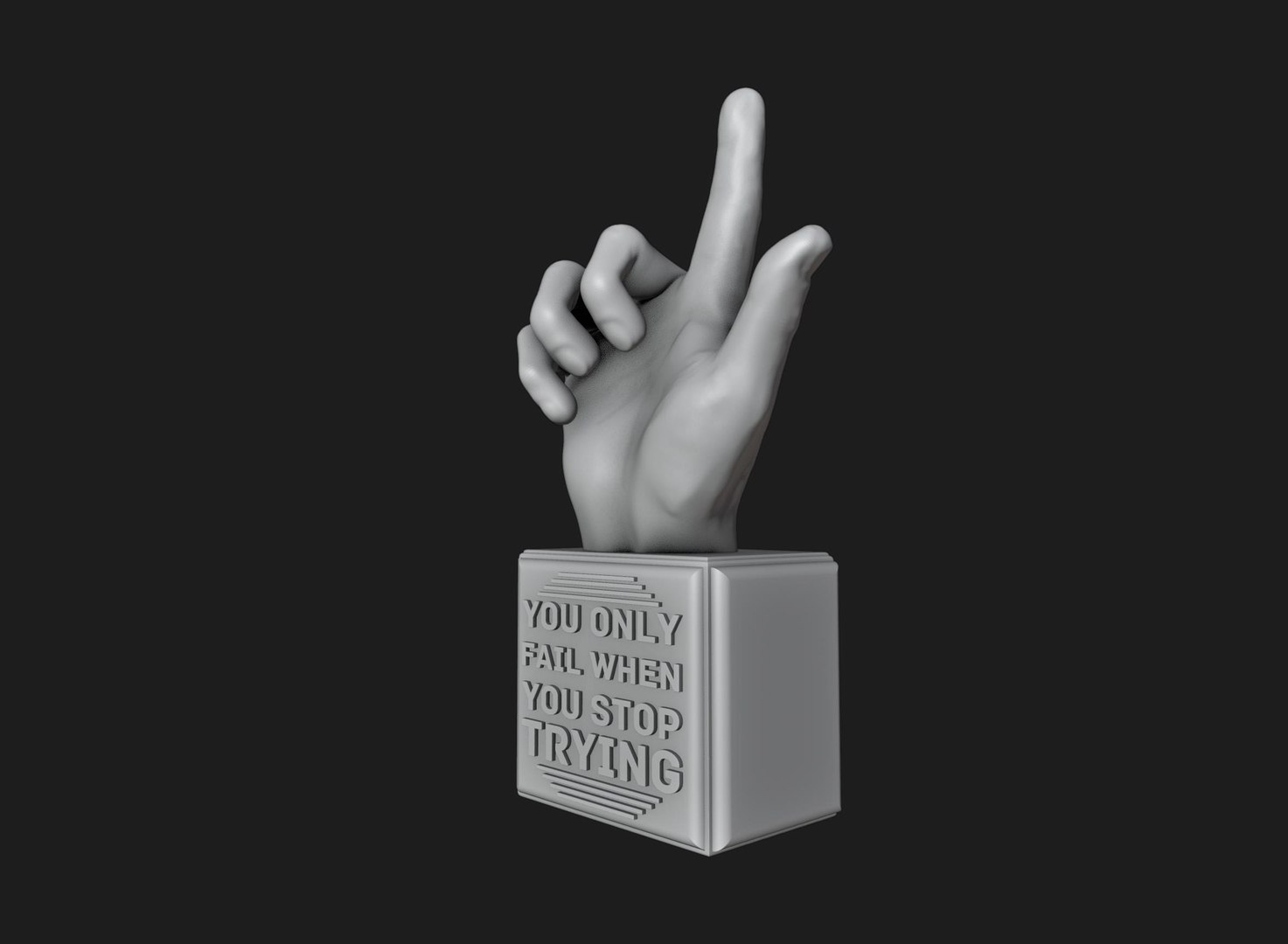 Hand Sign Motivational Reminder Model - TurboSquid 2277906