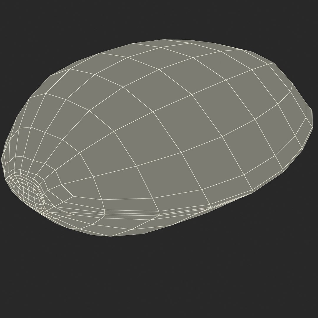 Almond Modelled 3d Model