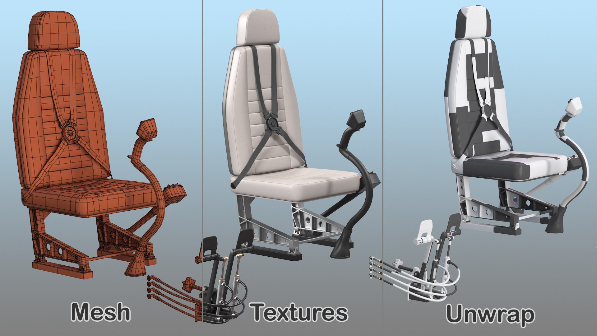 3D pilot seats 2 - TurboSquid 1676646