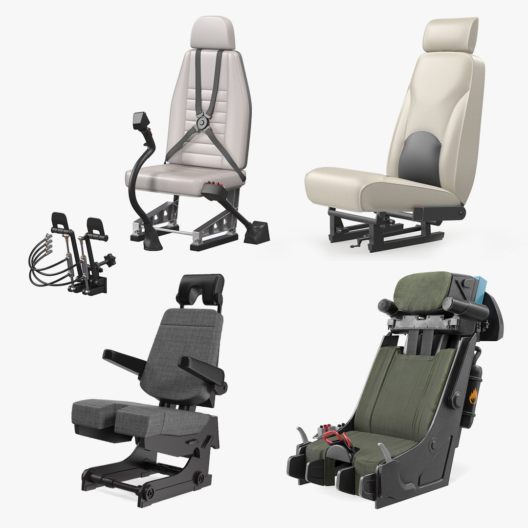 3D pilot seats 2 - TurboSquid 1676646