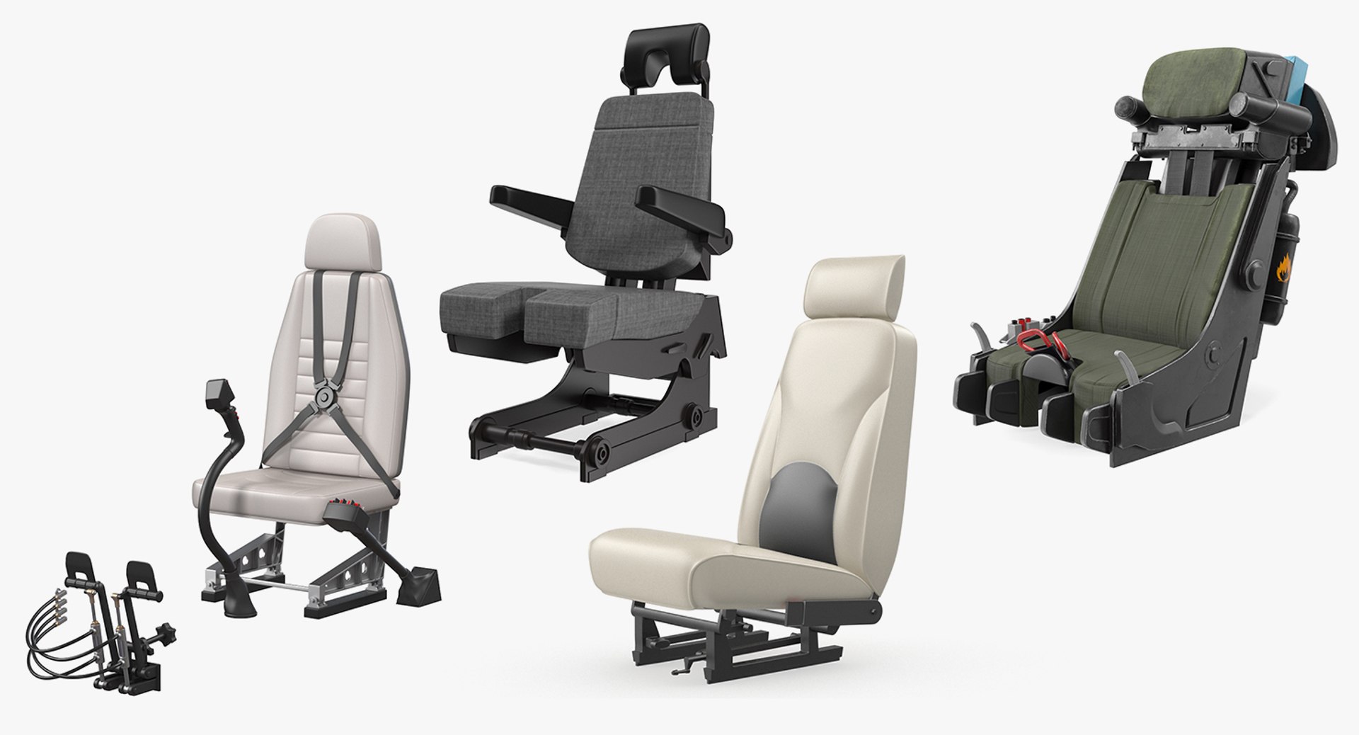 3D pilot seats 2 - TurboSquid 1676646
