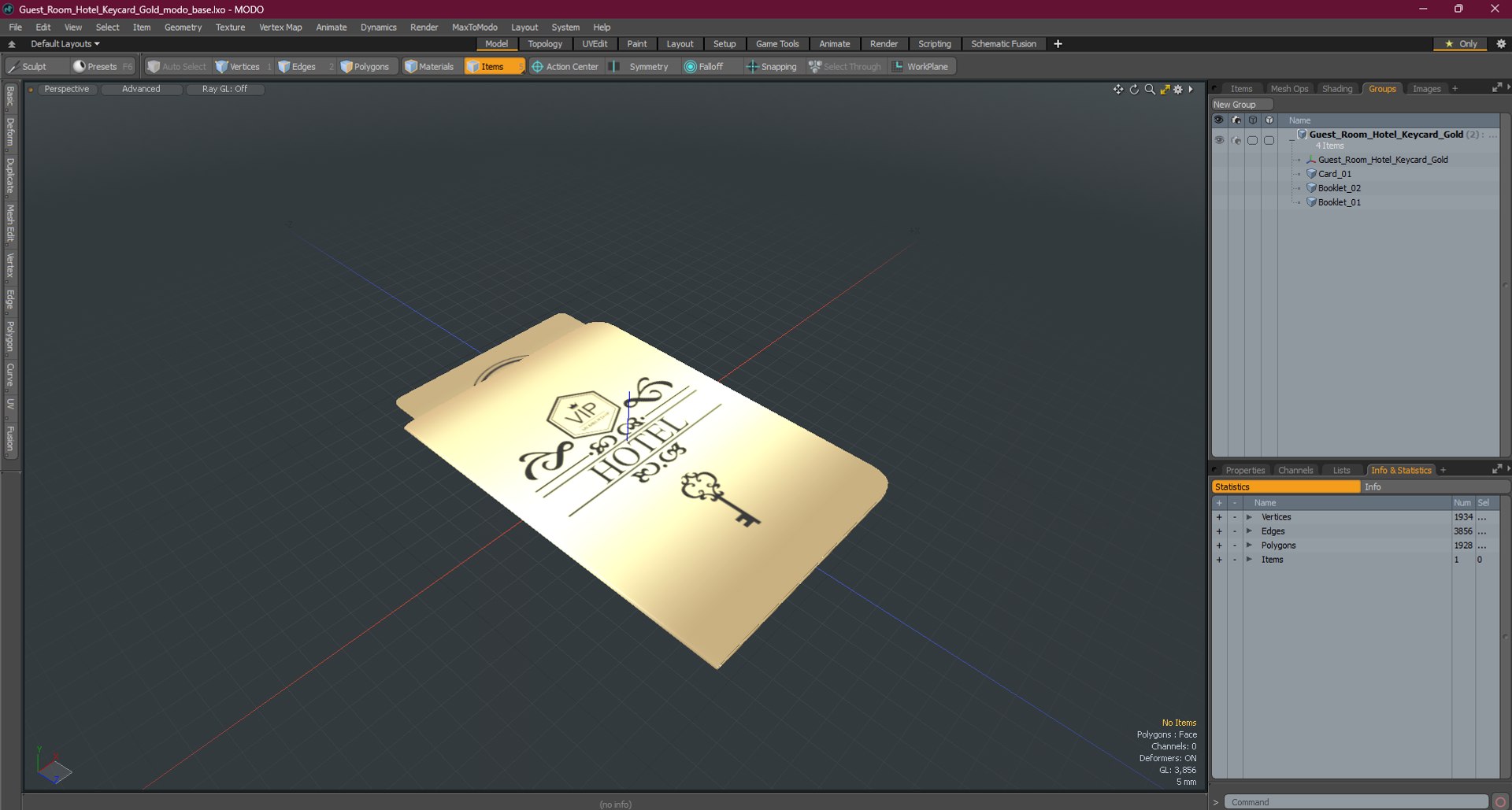 3D Guest Room Hotel Keycard Gold - TurboSquid 2269748