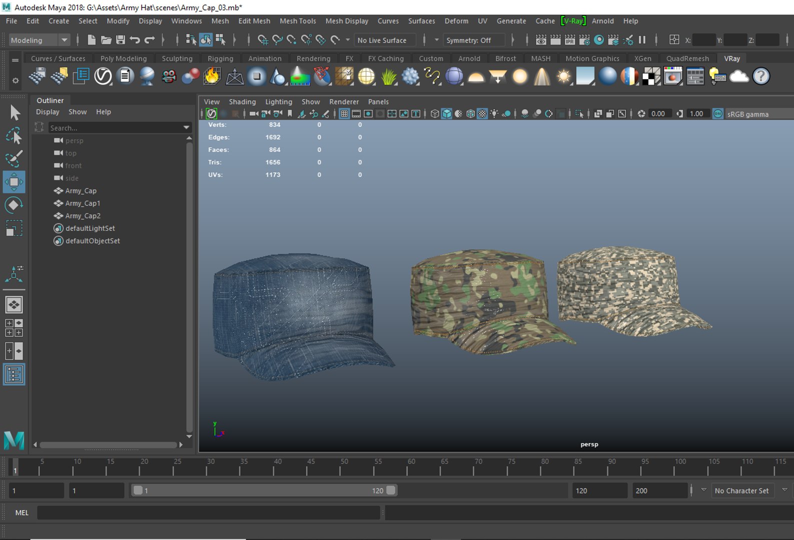 3D Army Cap Model - TurboSquid 1728372