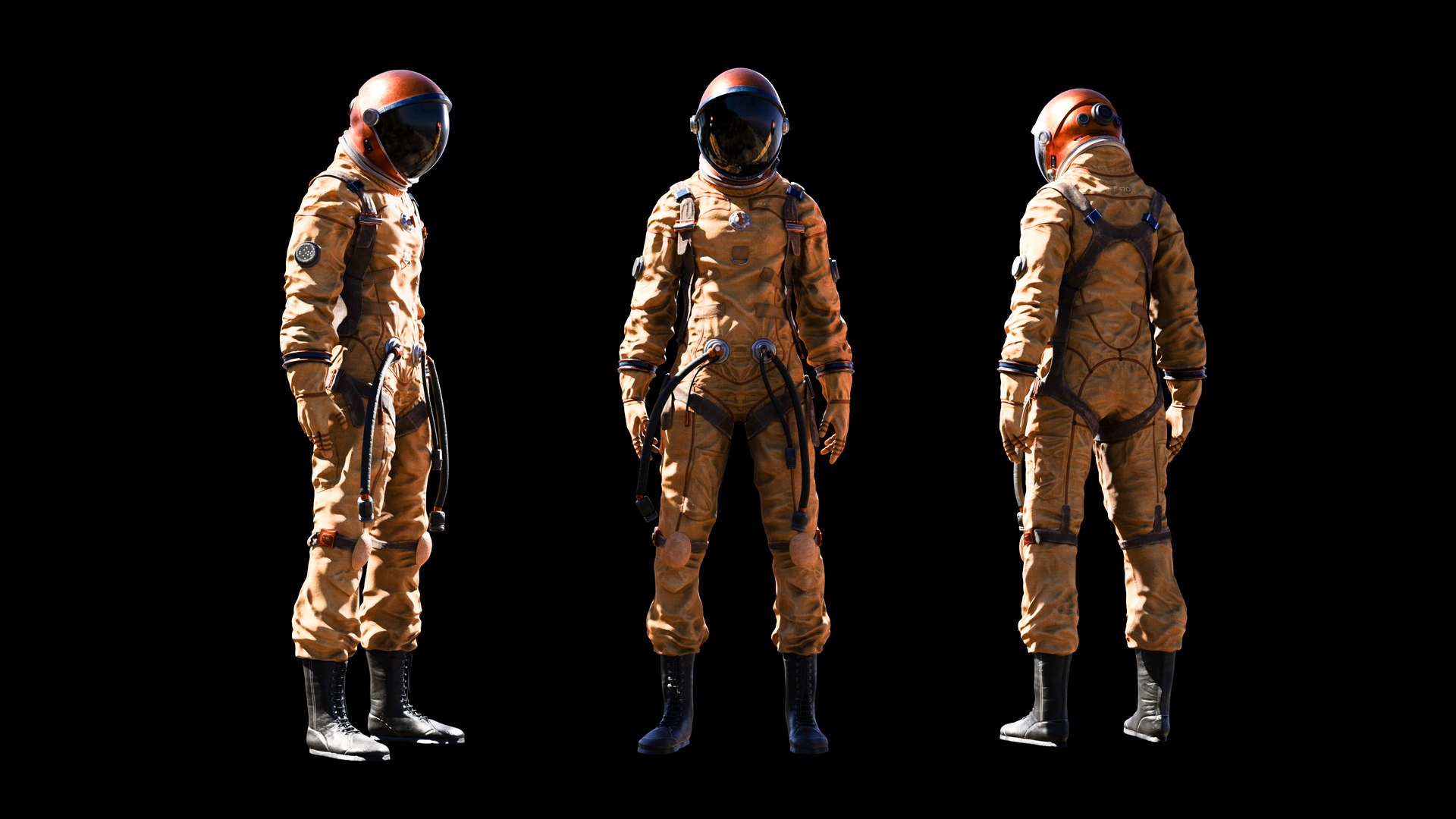 Female Space Suit 3D Model Model - TurboSquid 1801159