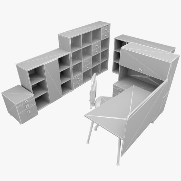 rack office table 3d max