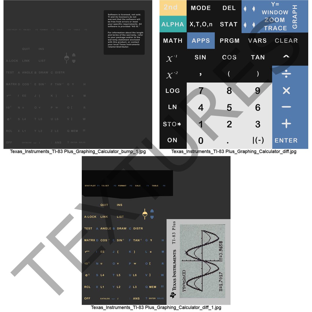 3d model graphing calculator texas instruments