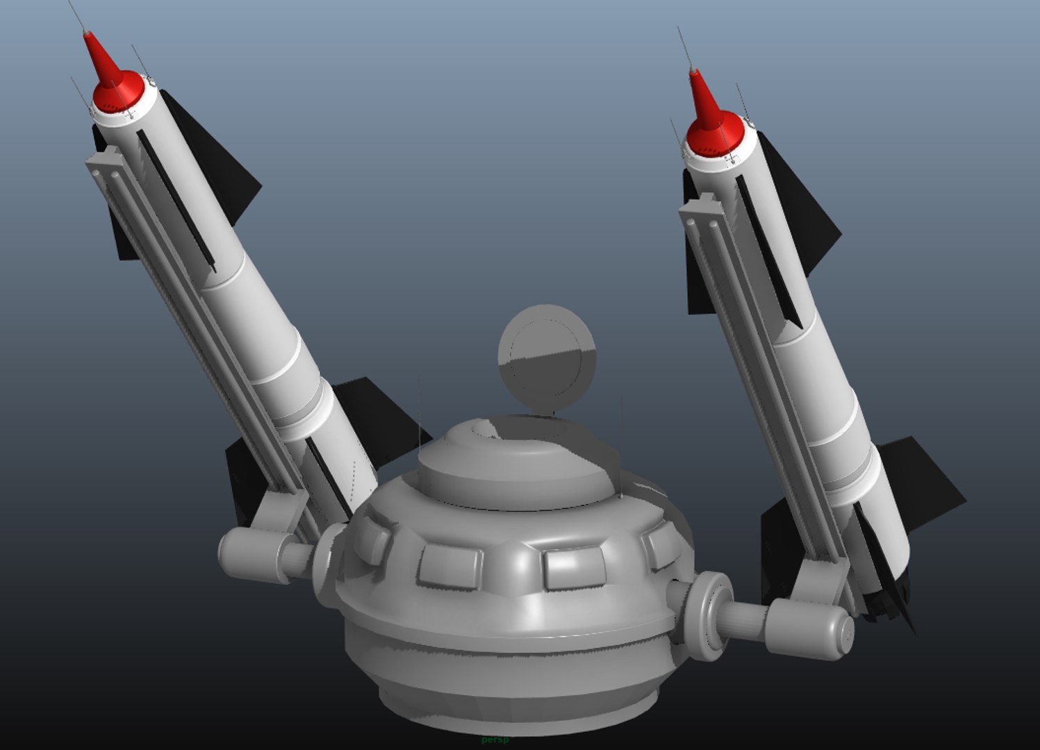 Missile turret model - TurboSquid 1385704