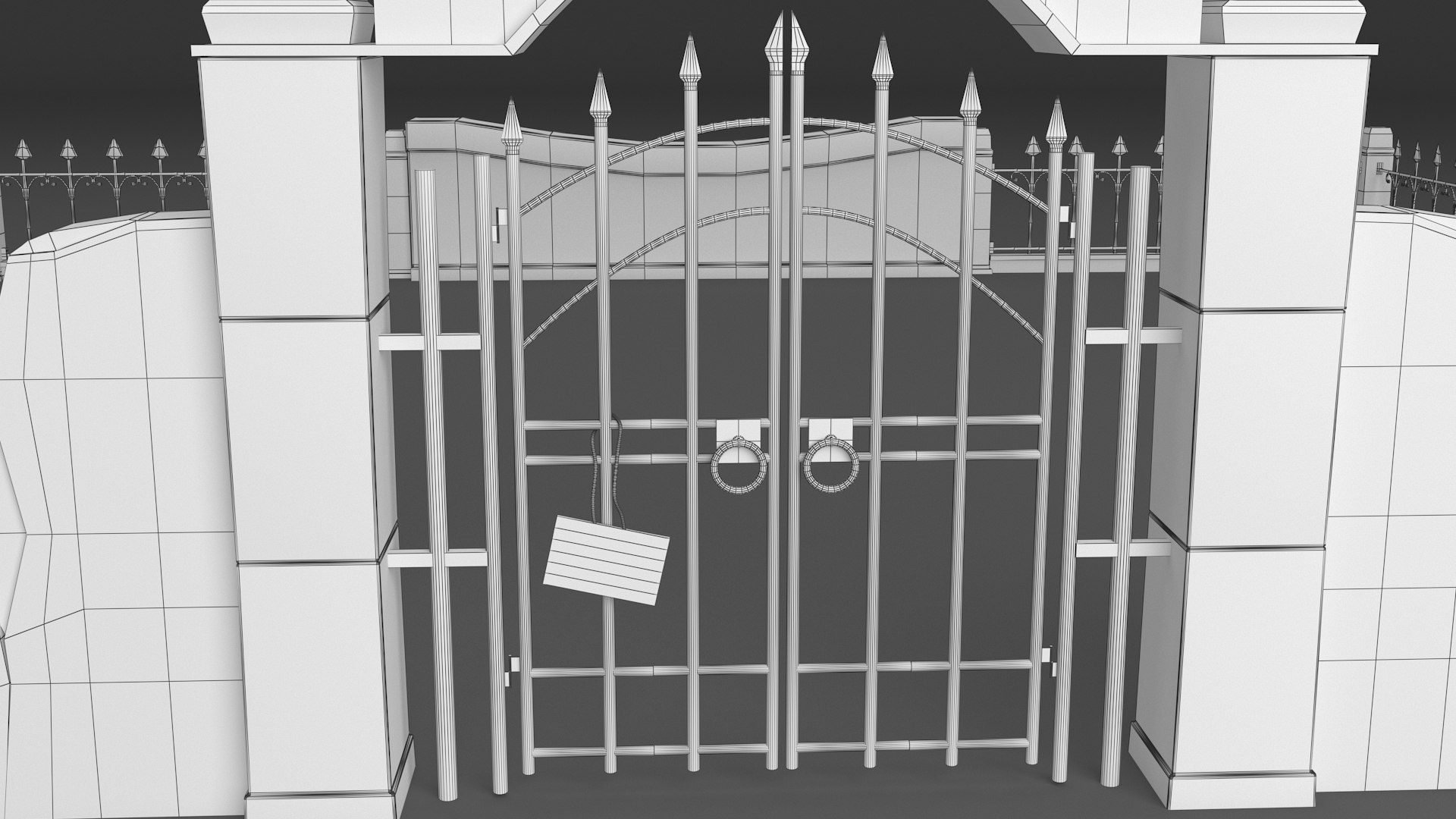 3D PBR Cemetery Gate - TurboSquid 1997723