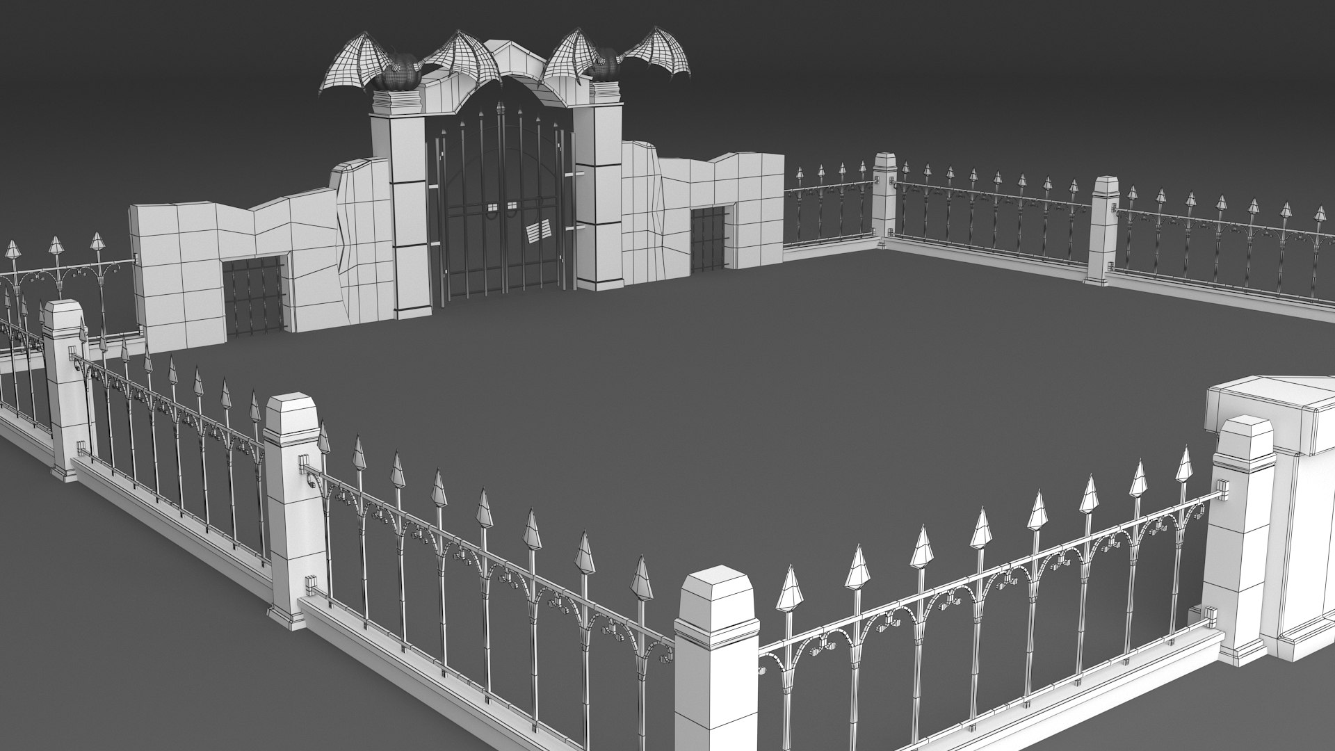 3D PBR Cemetery Gate - TurboSquid 1997723