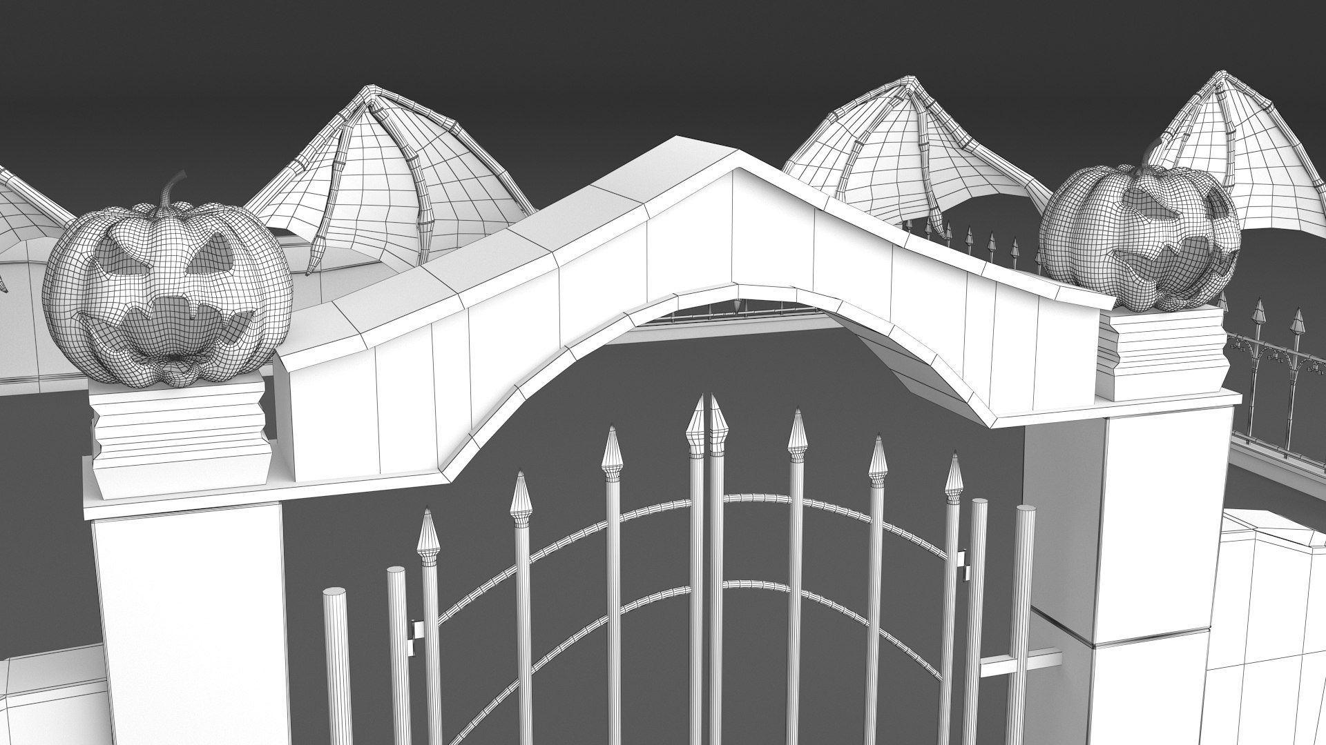 3D PBR Cemetery Gate - TurboSquid 1997723
