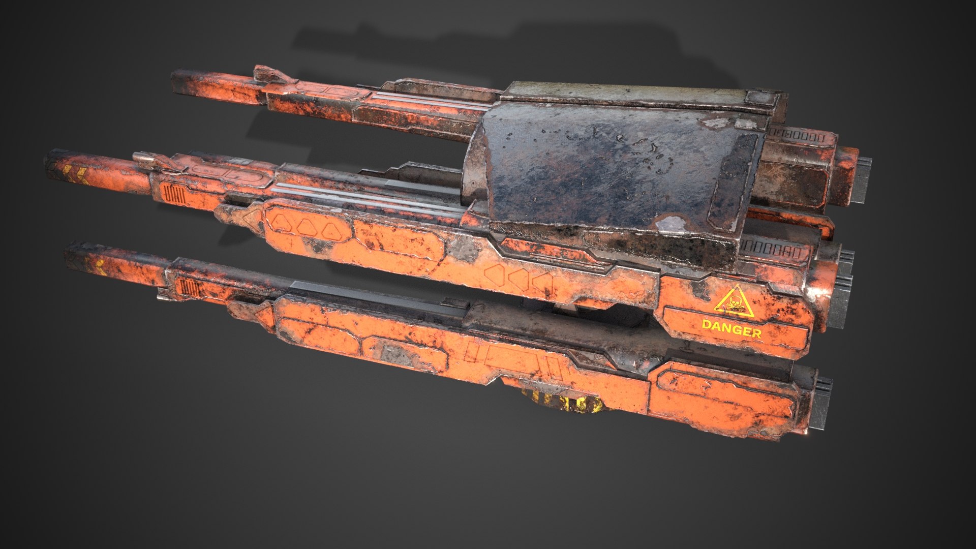 Sci-fi Close Combat Gun Turret 3D - TurboSquid 2184872