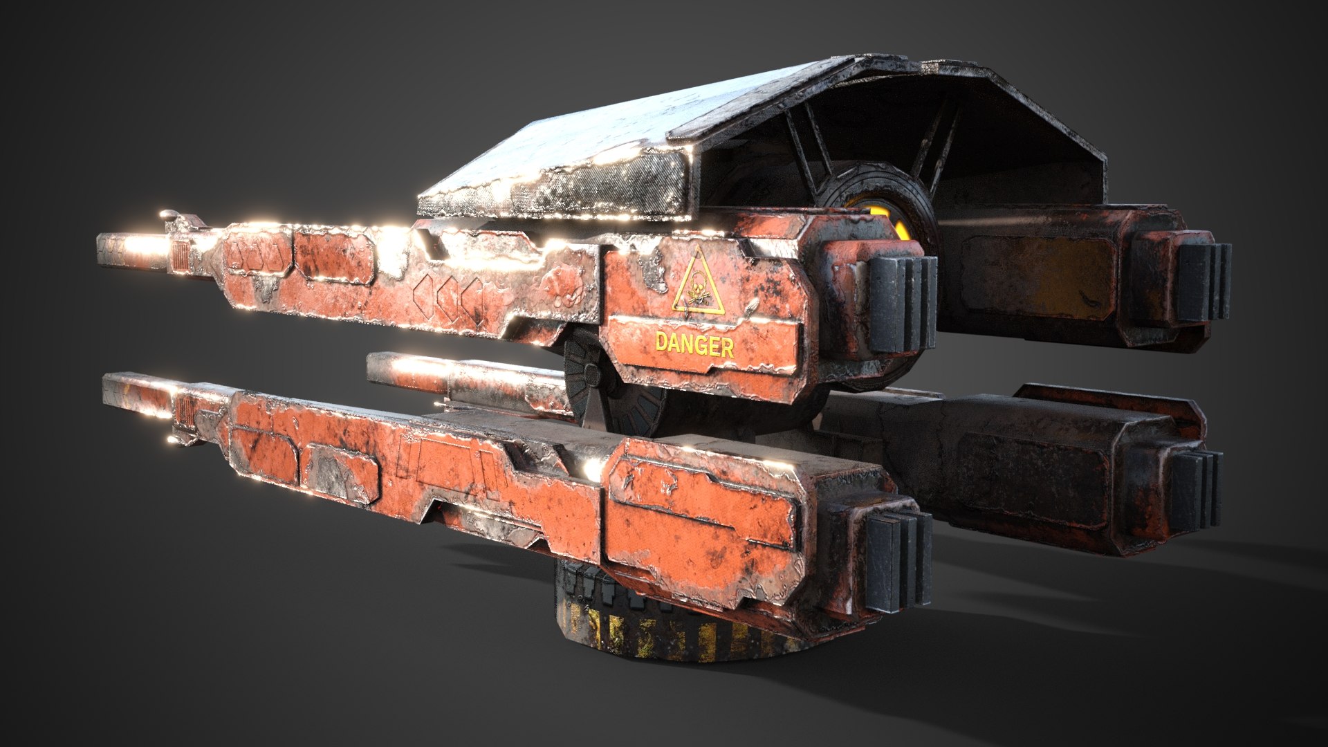 Sci-fi Close Combat Gun Turret 3D - TurboSquid 2184872