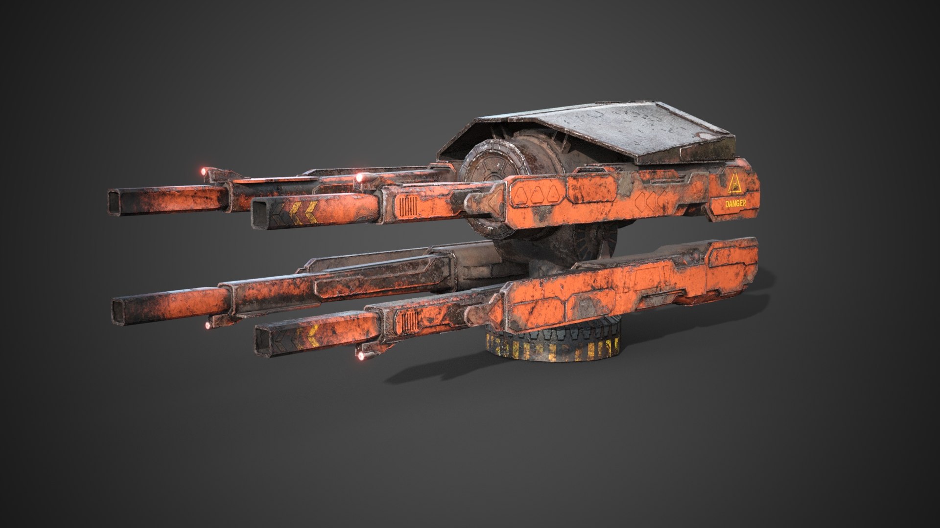 Sci-fi Close Combat Gun Turret 3D - TurboSquid 2184872