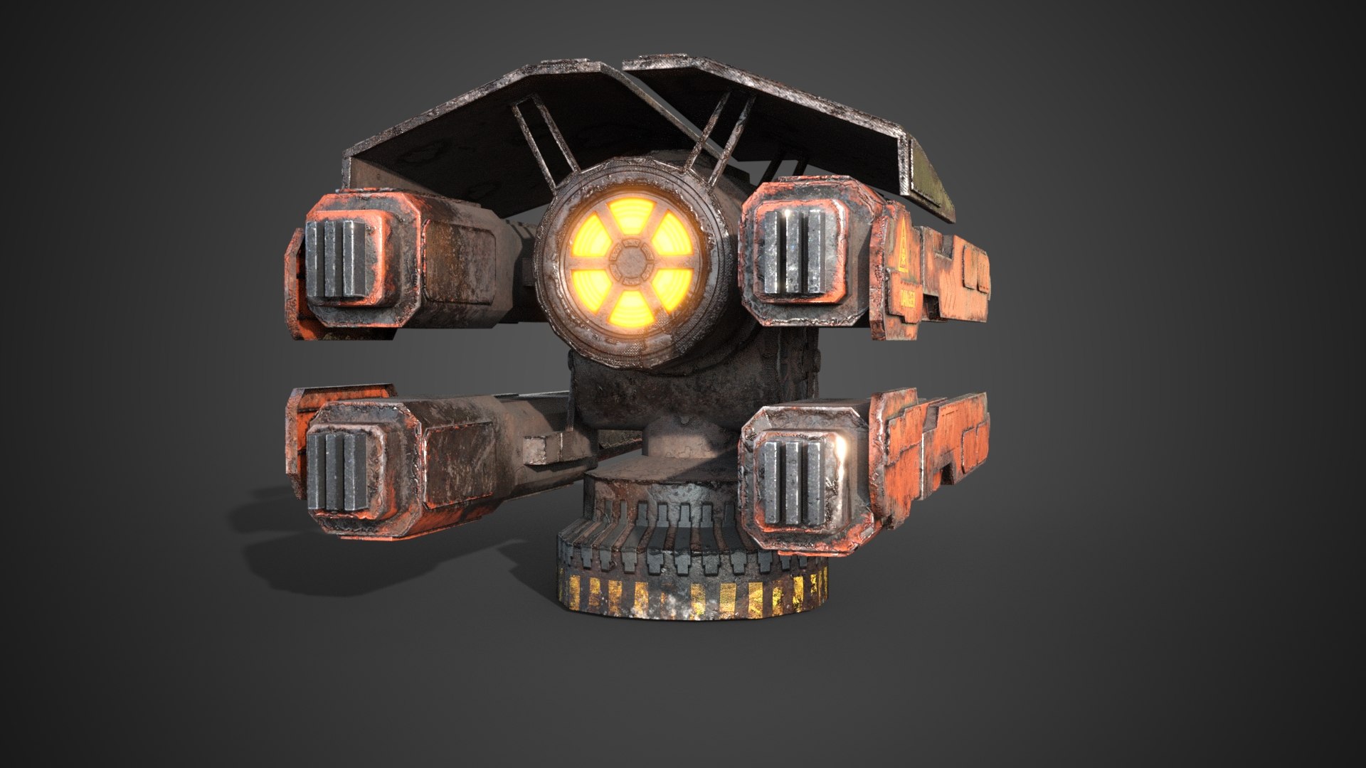 Sci-fi Close Combat Gun Turret 3D - TurboSquid 2184872