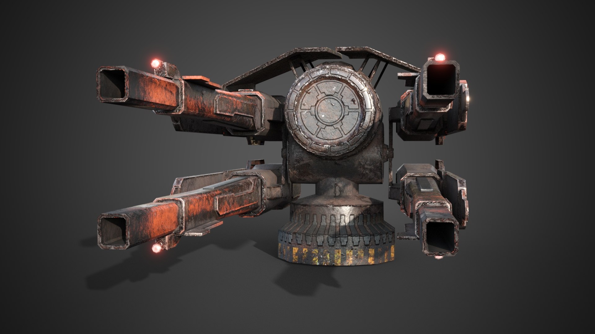 Sci-fi Close Combat Gun Turret 3D - TurboSquid 2184872